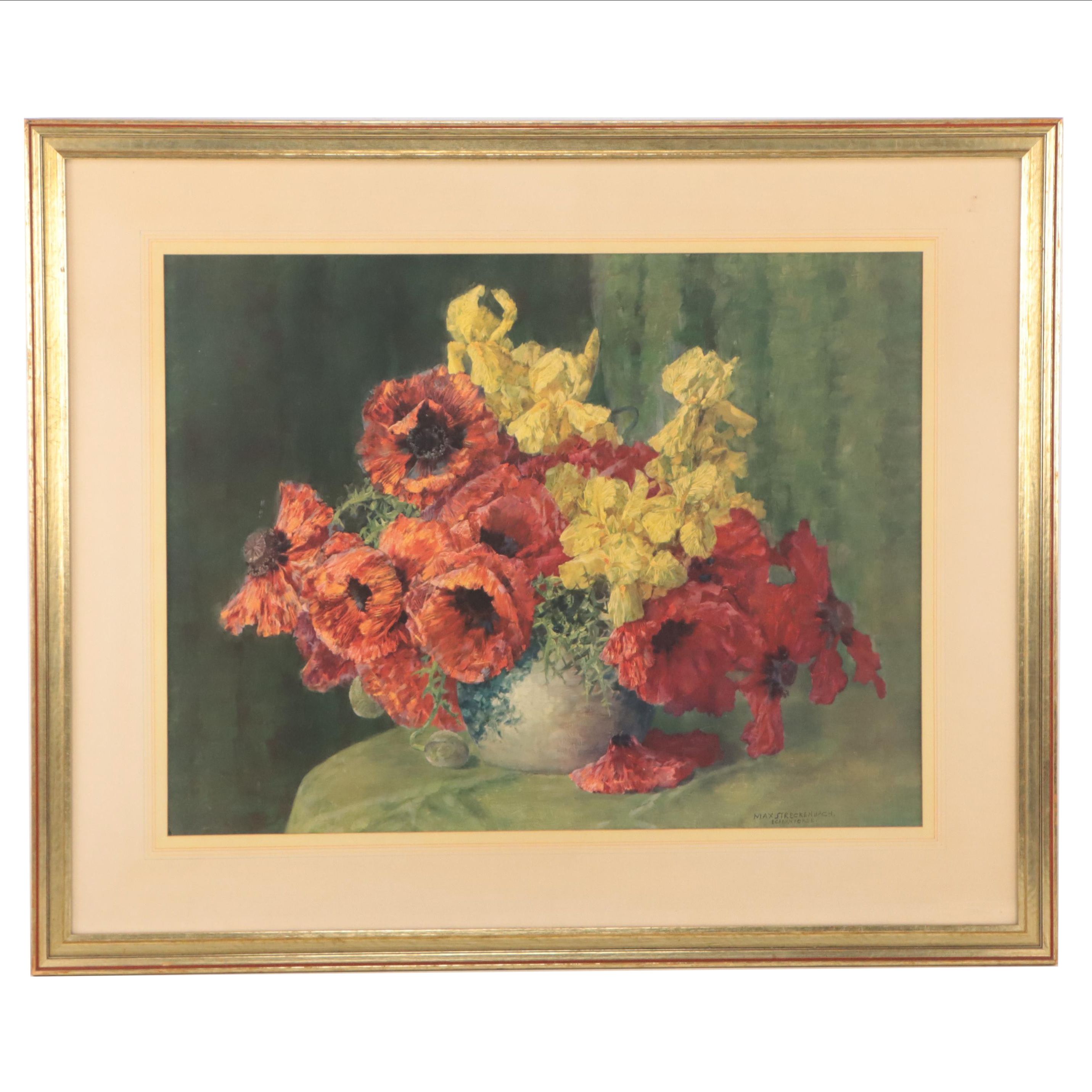 Collotype After Max Streckenbach of Floral Still Life | EBTH