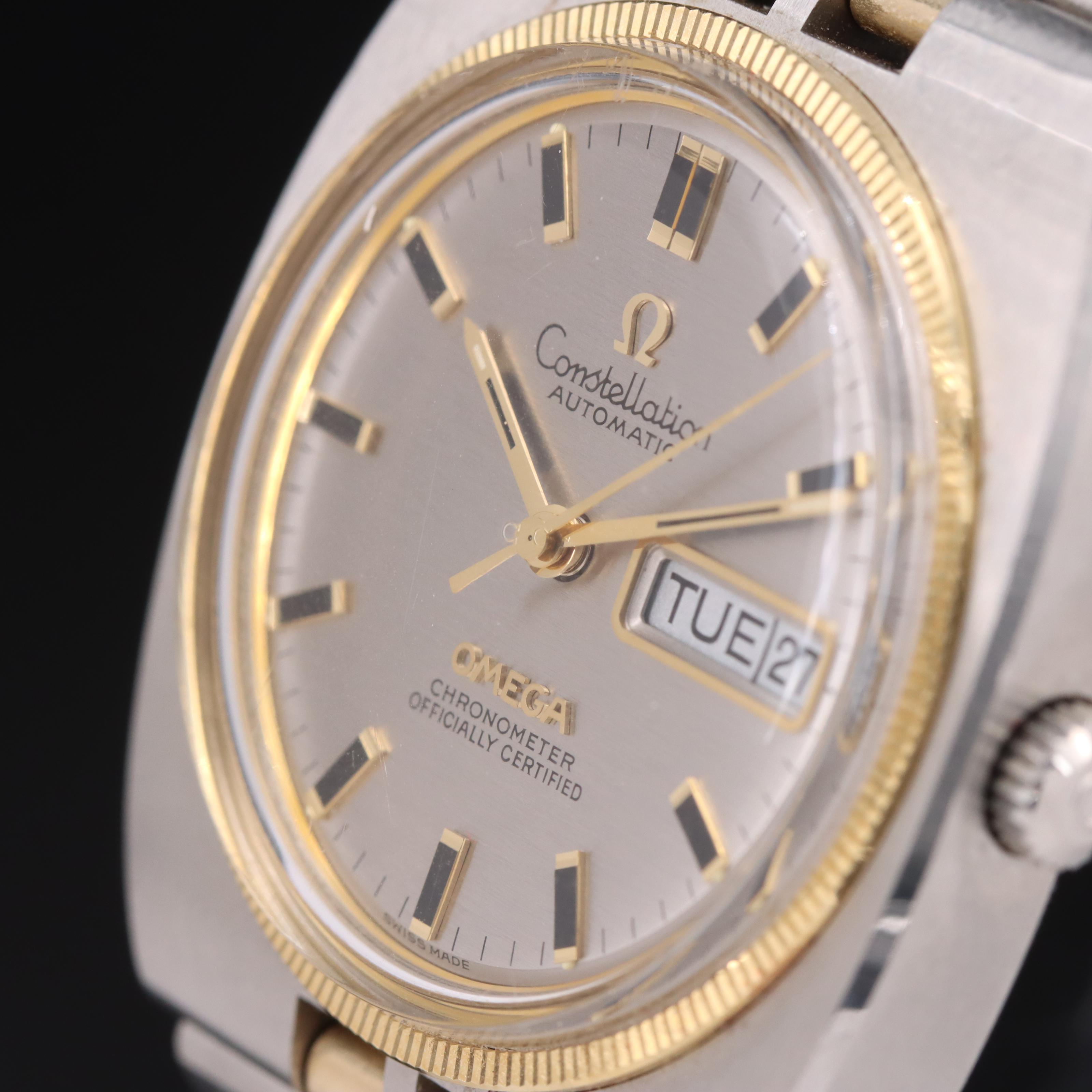 Vintage Omega Constellation Automatic Day-Date Chronometer Wristwatch ...