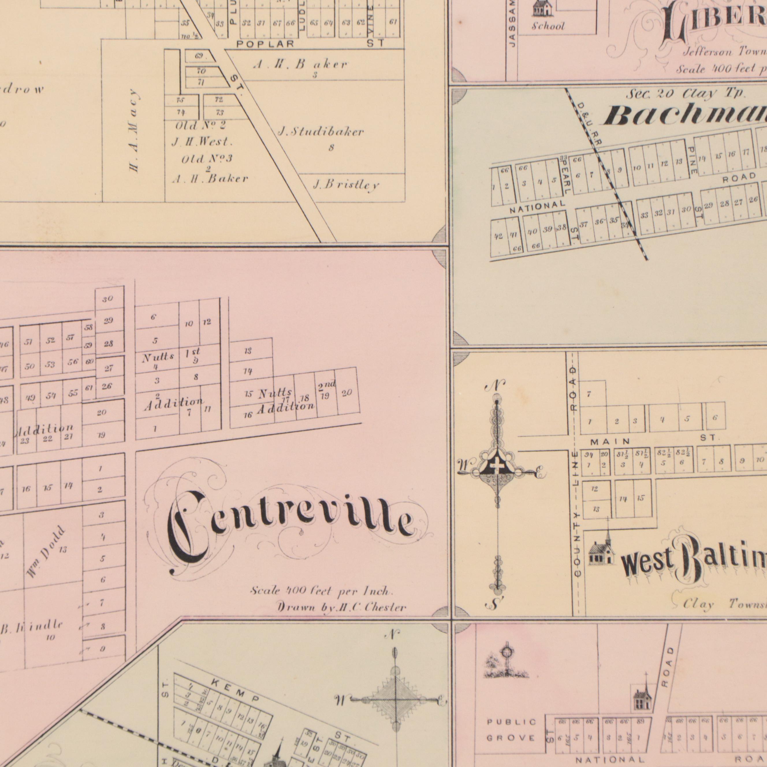 L.H. Everts Lithograph Map of Ohio Plats and Townships, 1871 | EBTH