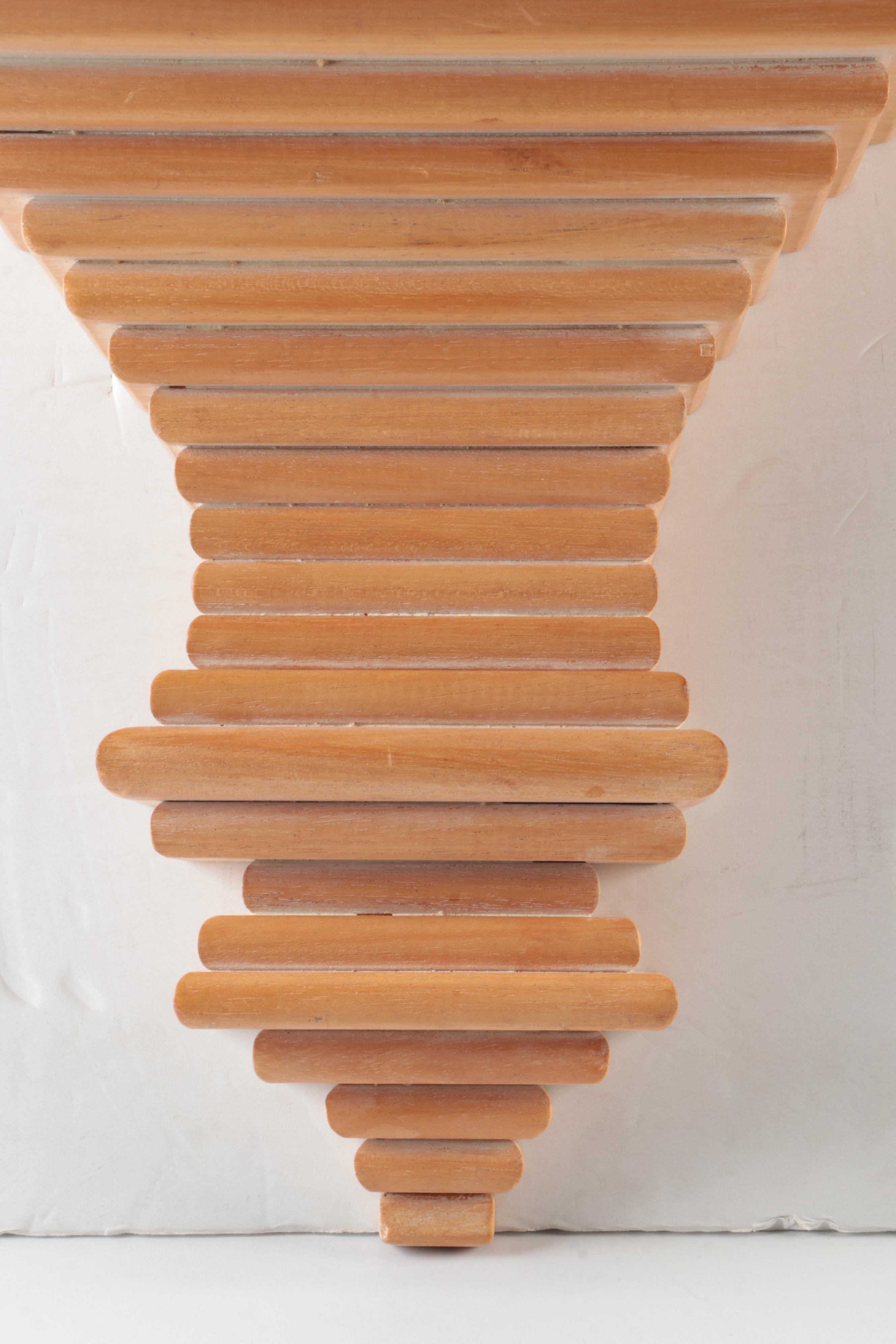 Pair of Italian Stacked Wood Wall Brackets | EBTH