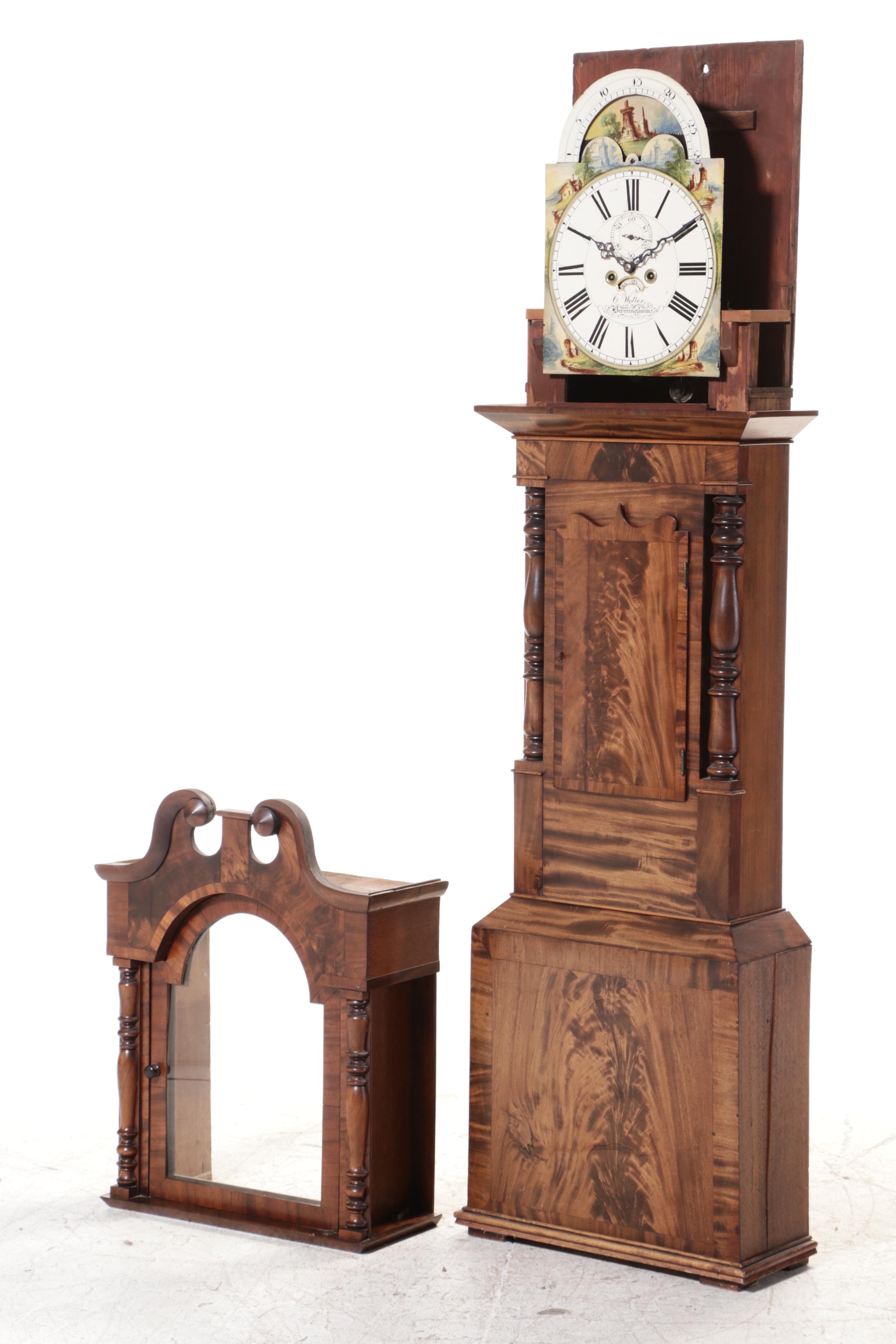C. Wotler Burl Wood Cased Grandfather Clock | EBTH