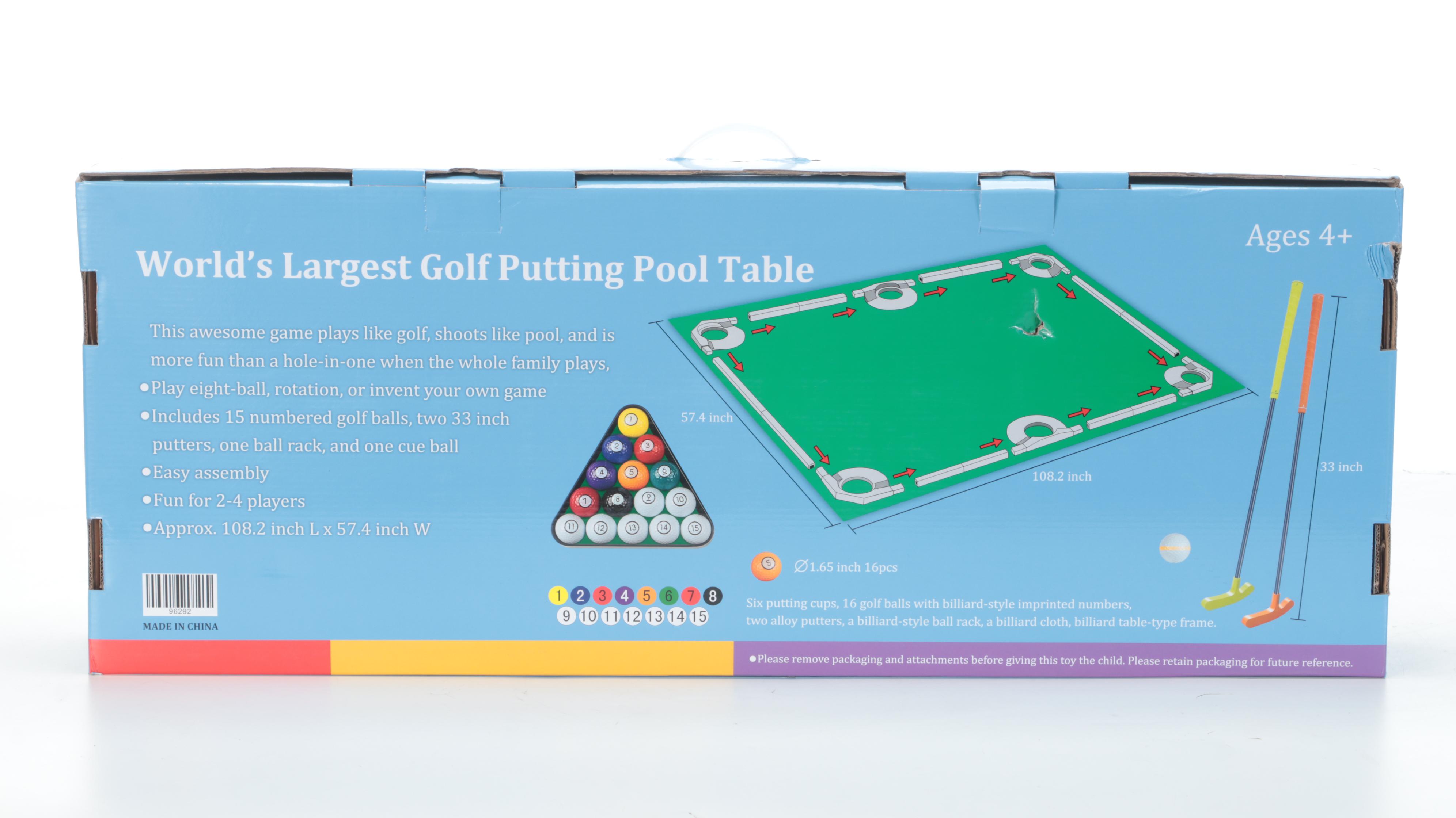 World's Largest Golf Putting Pool Table | EBTH