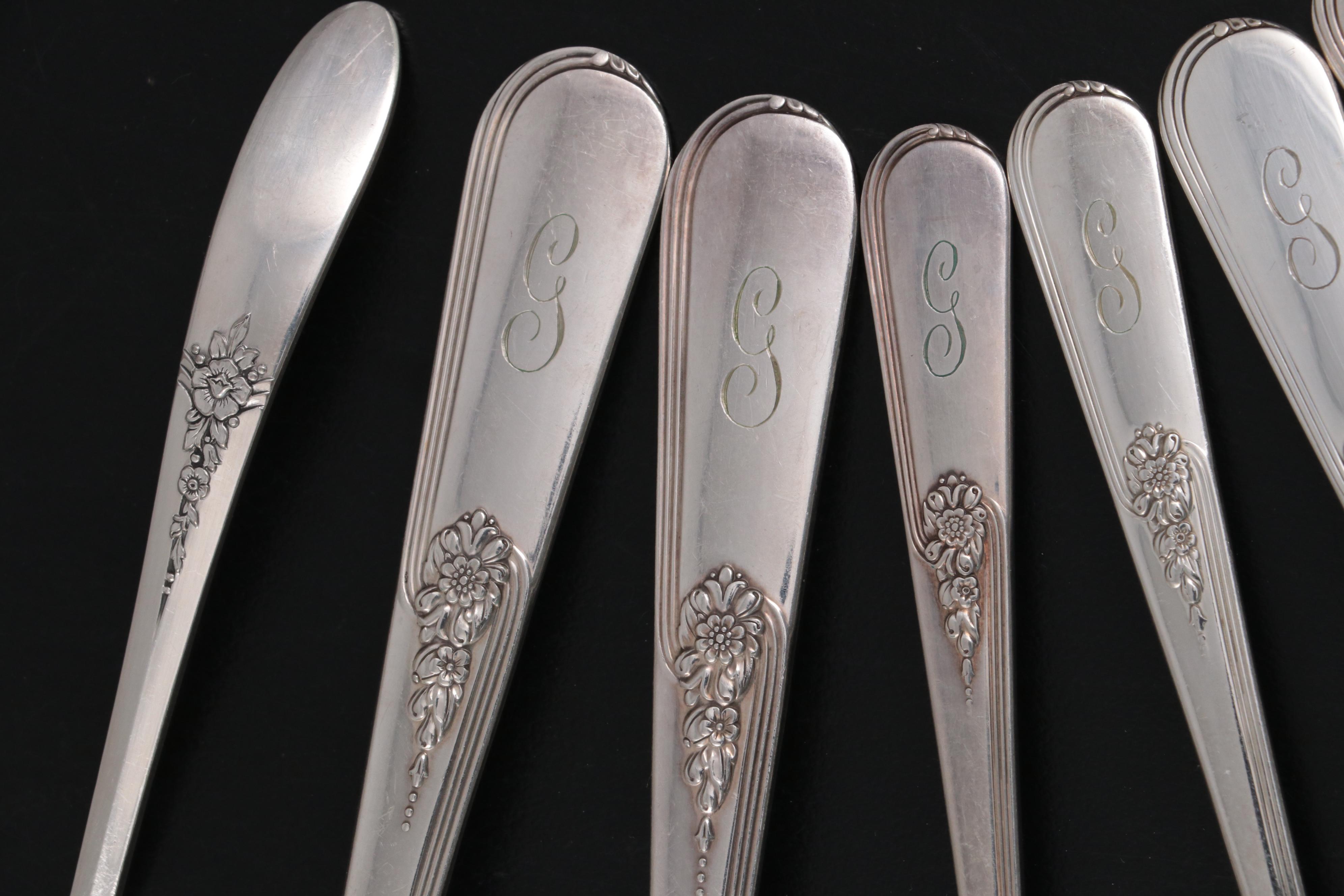 International Silver "Youth" Silver Plate Flatware and Utensils, circa ...