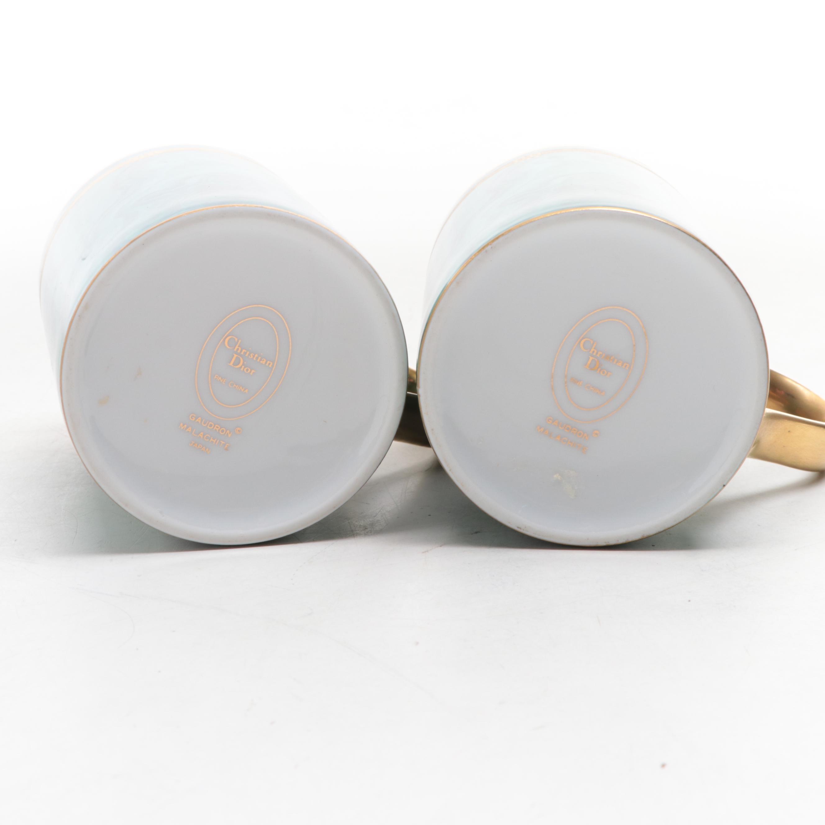Christian Dior "Gaudron" Bone China Mugs, 1990s | EBTH