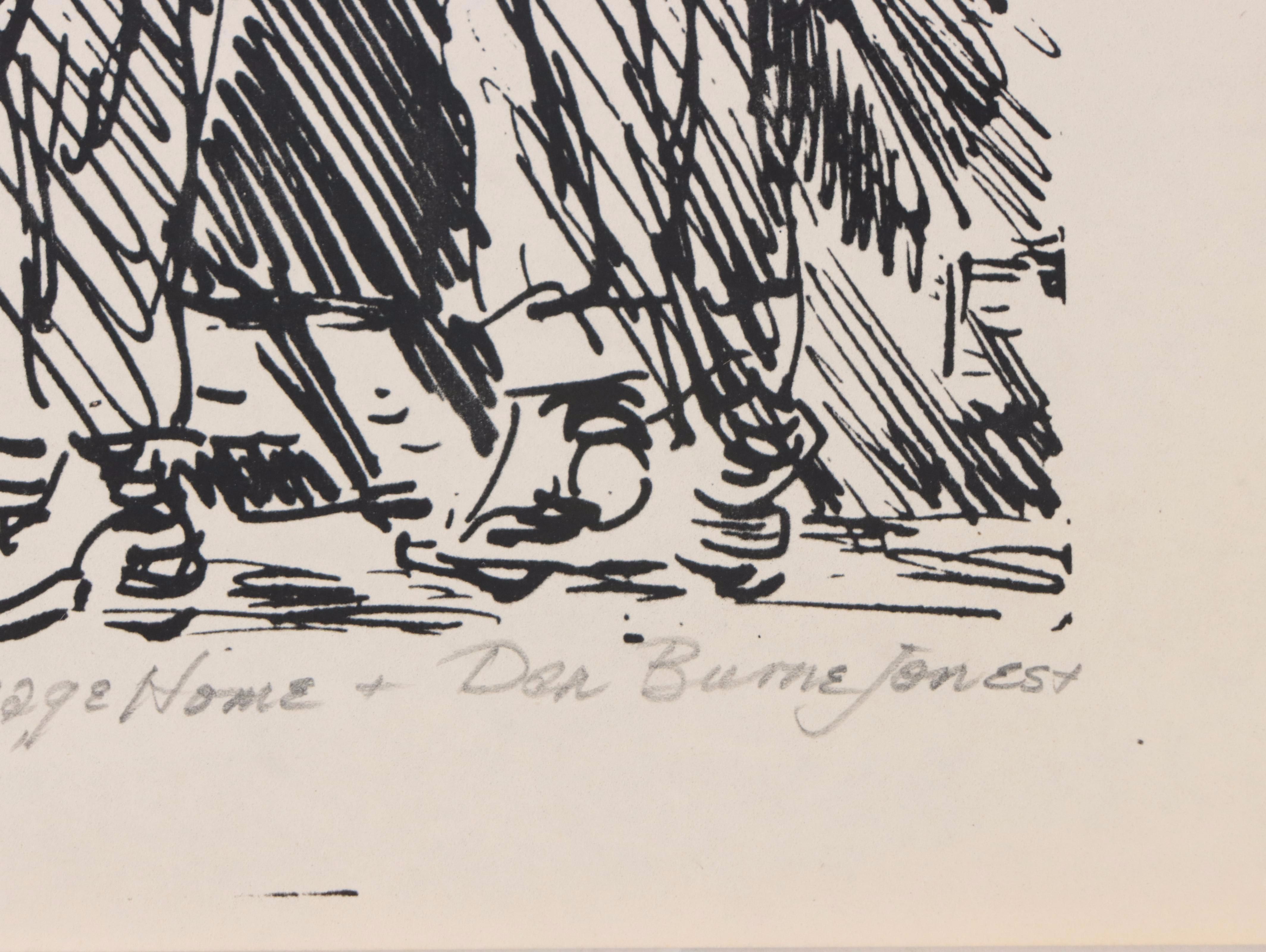 Dan Burne Jones Lithograph With Copper Plate "Aboard the Henry S ...