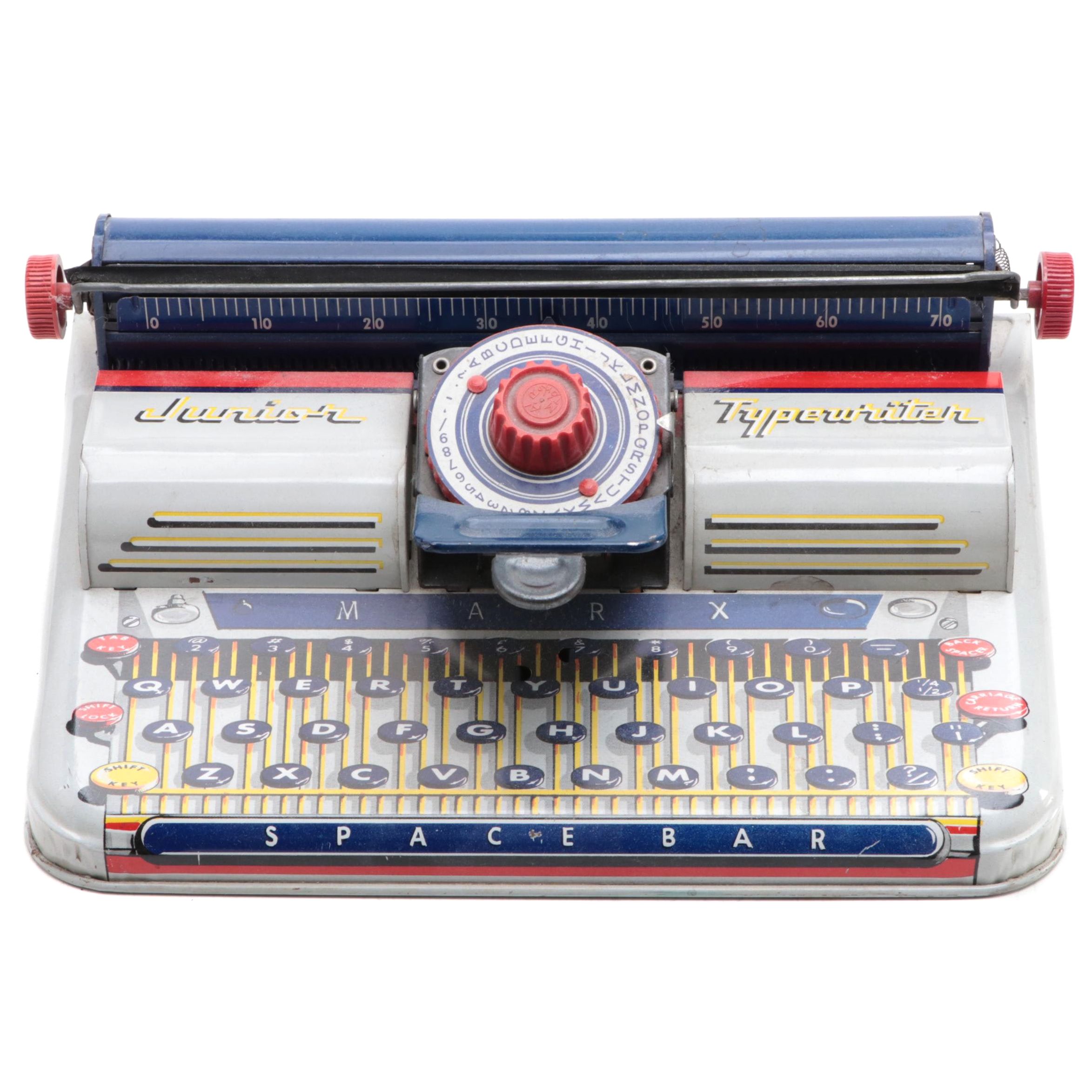 Marx Tin Lithograph “Junior" Dial Typewriter, Mid-20th Century | EBTH