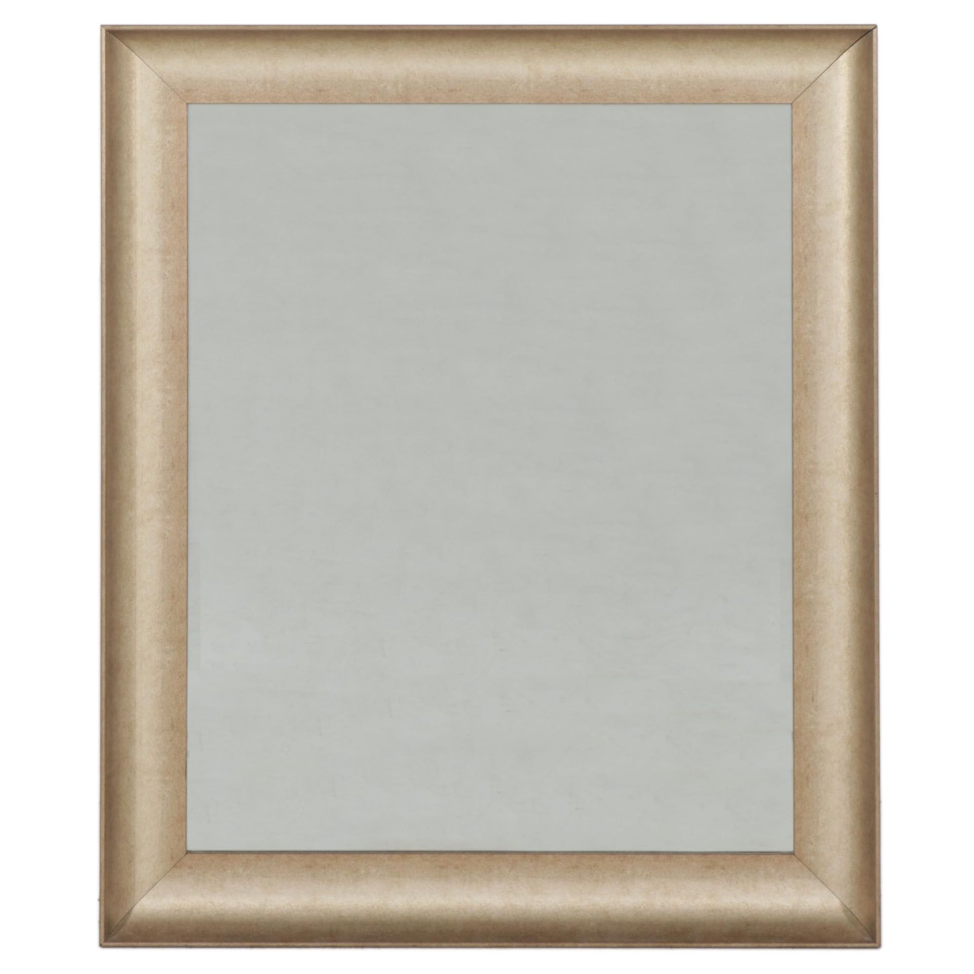 Contemporary Silver Finish Wall Mirror | EBTH