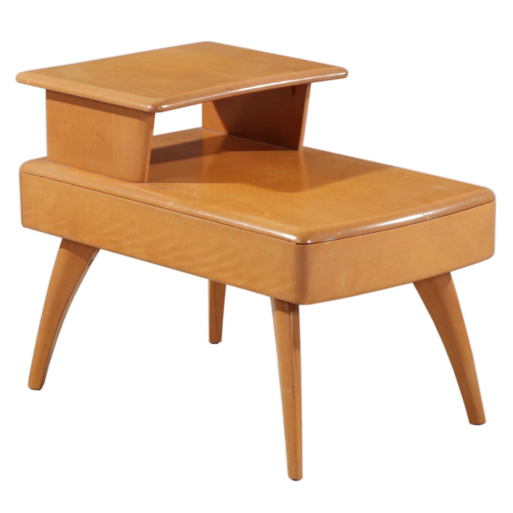 Pair of Heywood-Wakefield Mid Century Modern Birch Tiered Side Tables | EBTH