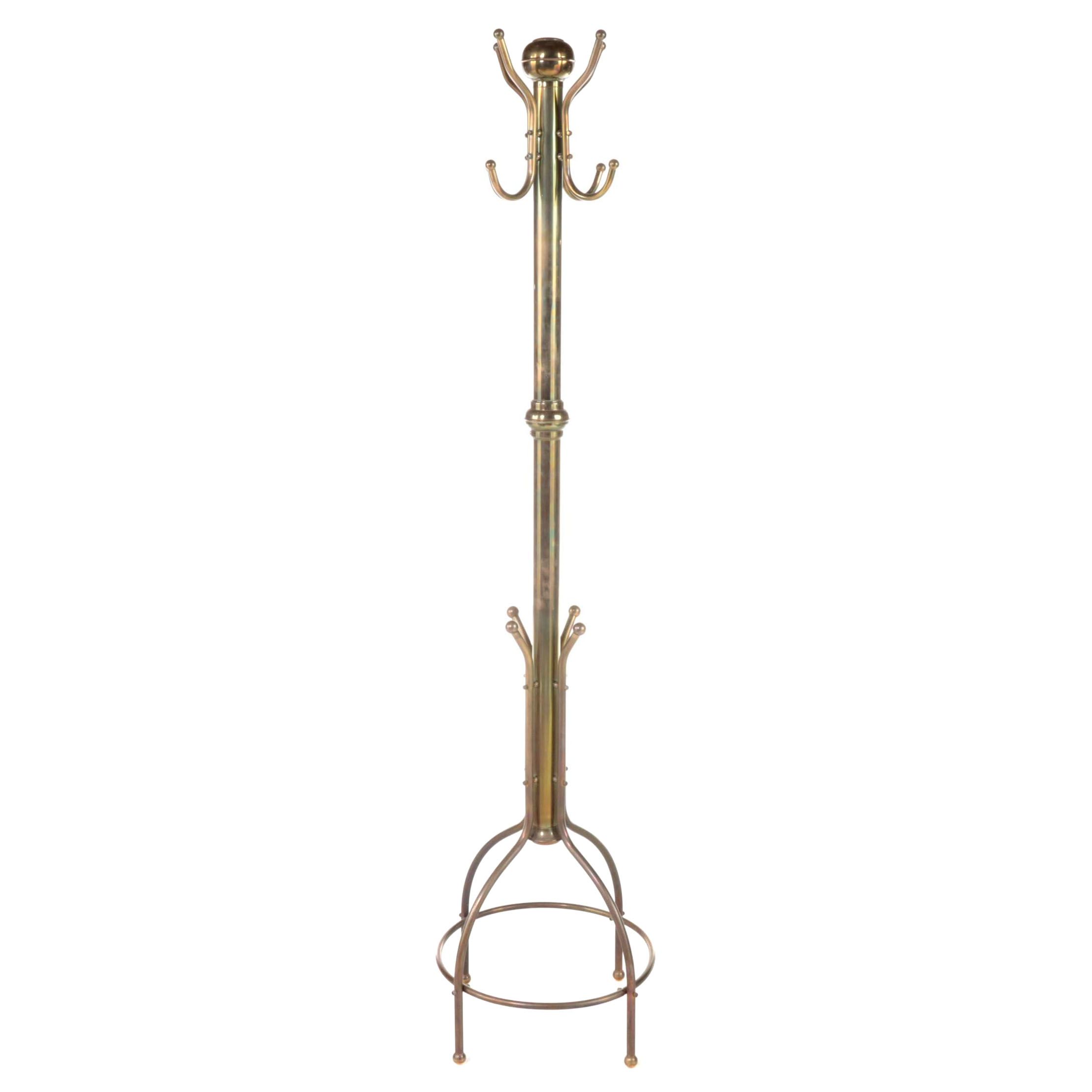 Tubular Brass Hall Tree, 20th Century | EBTH