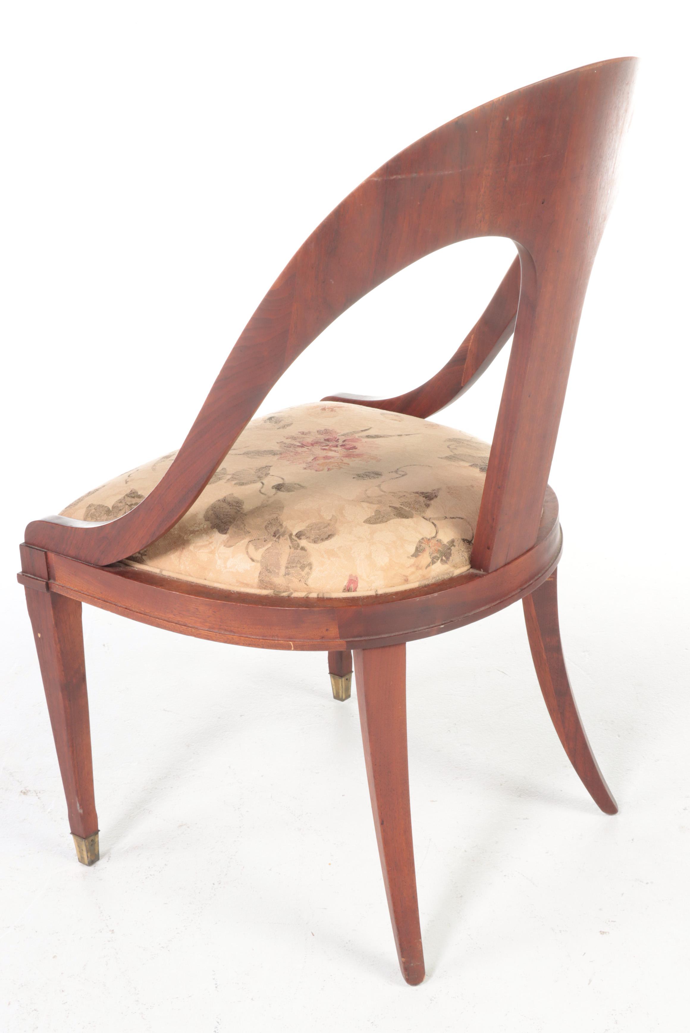 Four Regency Style Walnut Spoon-Back Chairs | EBTH
