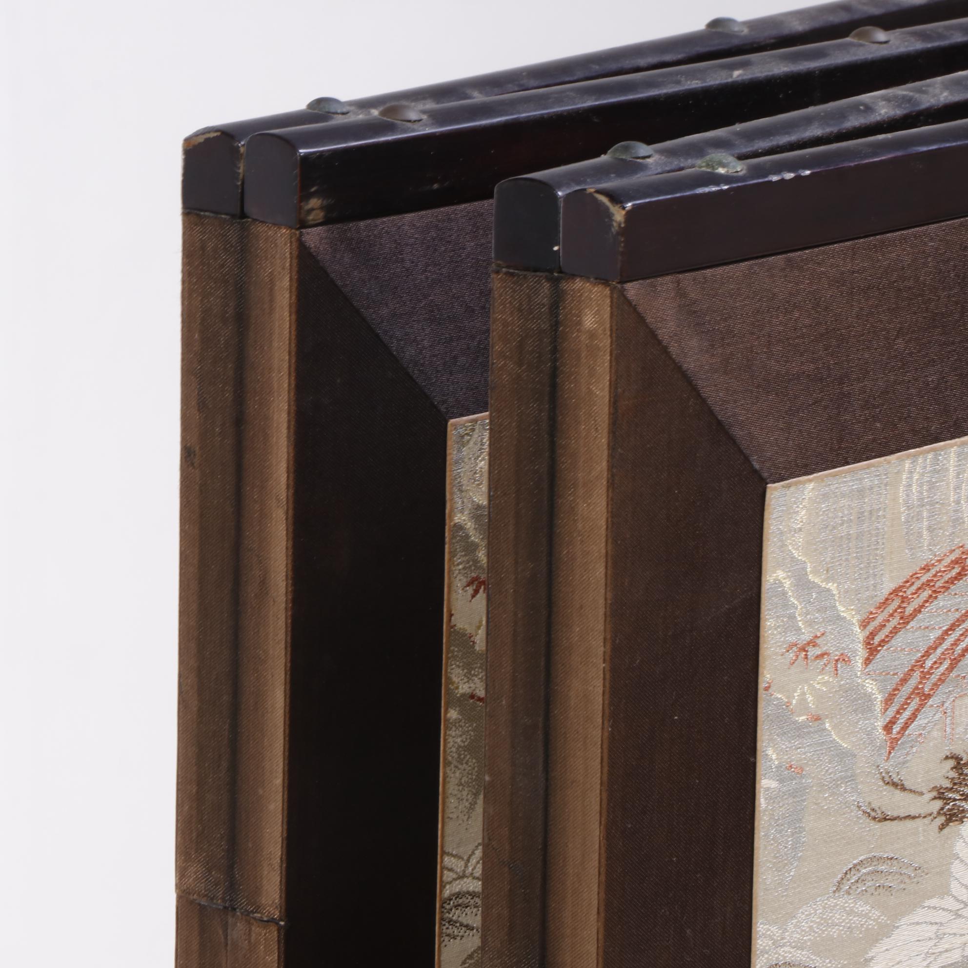 Chinese Embroidered Panel Folding Screen | EBTH