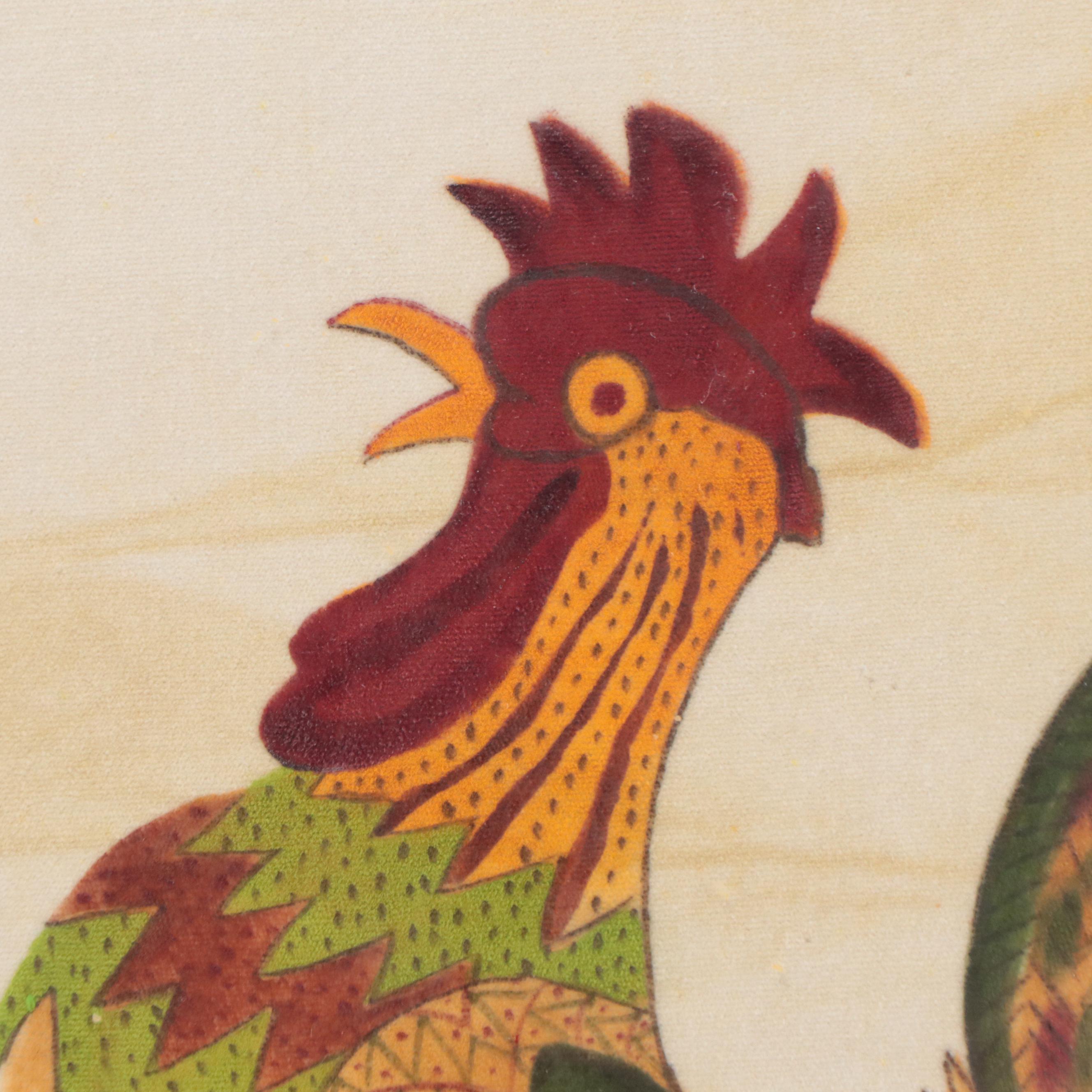 Bill Rank Folk Art Theorem Painting of Rooster | EBTH