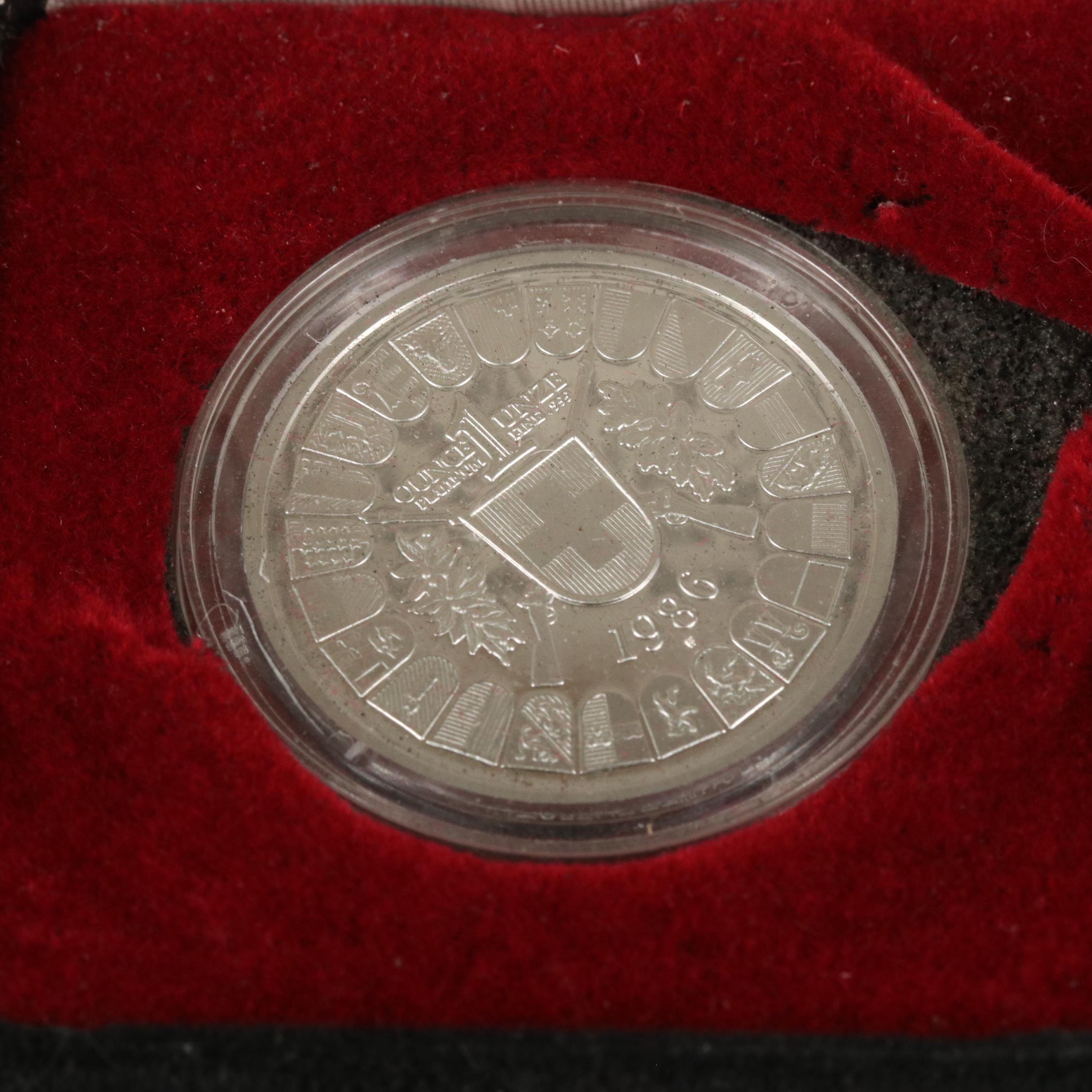 1986 Switzerland One Ounce Platinum Shooting Thaler | EBTH