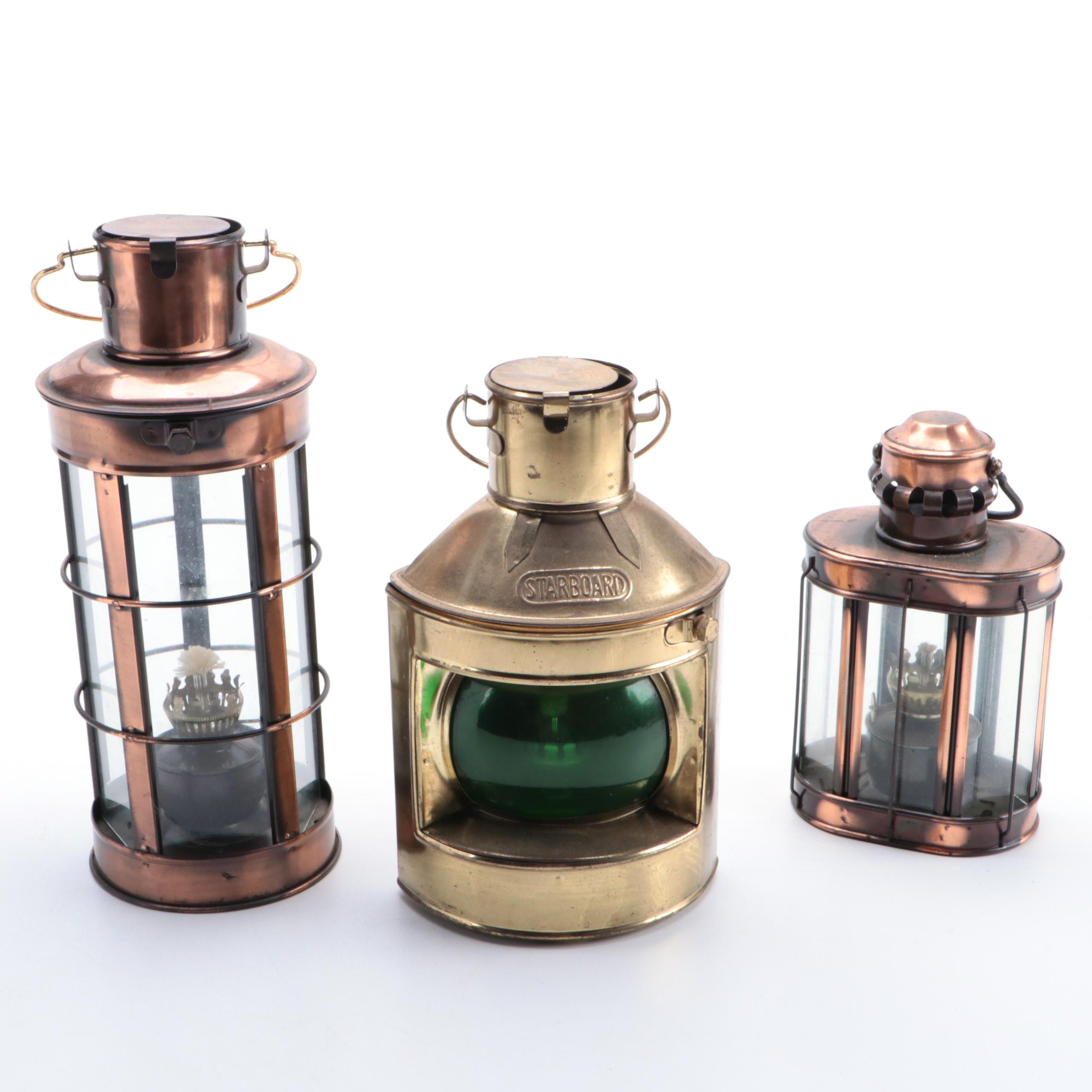 Penco, Other Railroad Signal and Cabin Reproduction Oil Lamps, Late ...