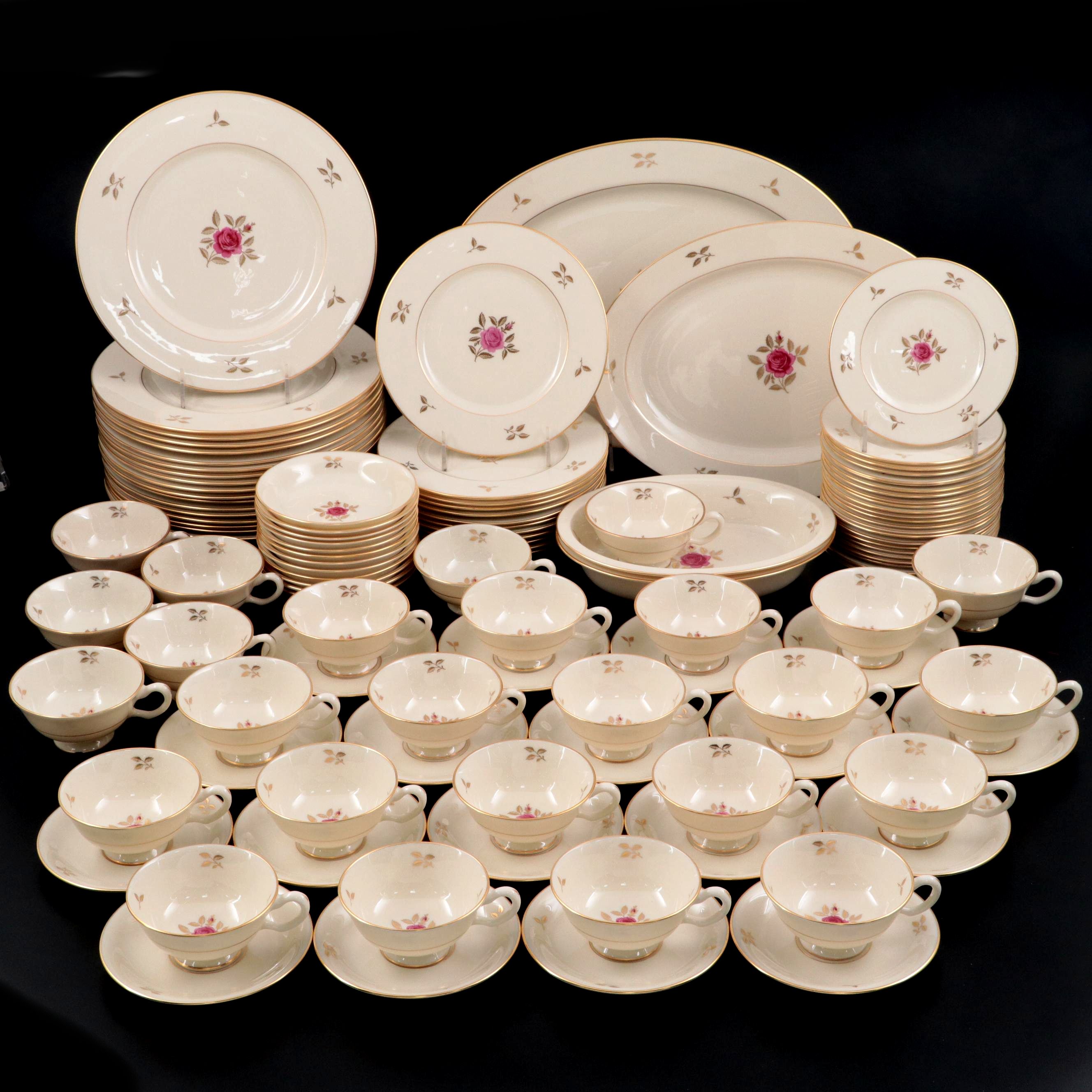 Lenox "Rhodora" Bone China Dinnerware, Mid to Late 20th Century | EBTH