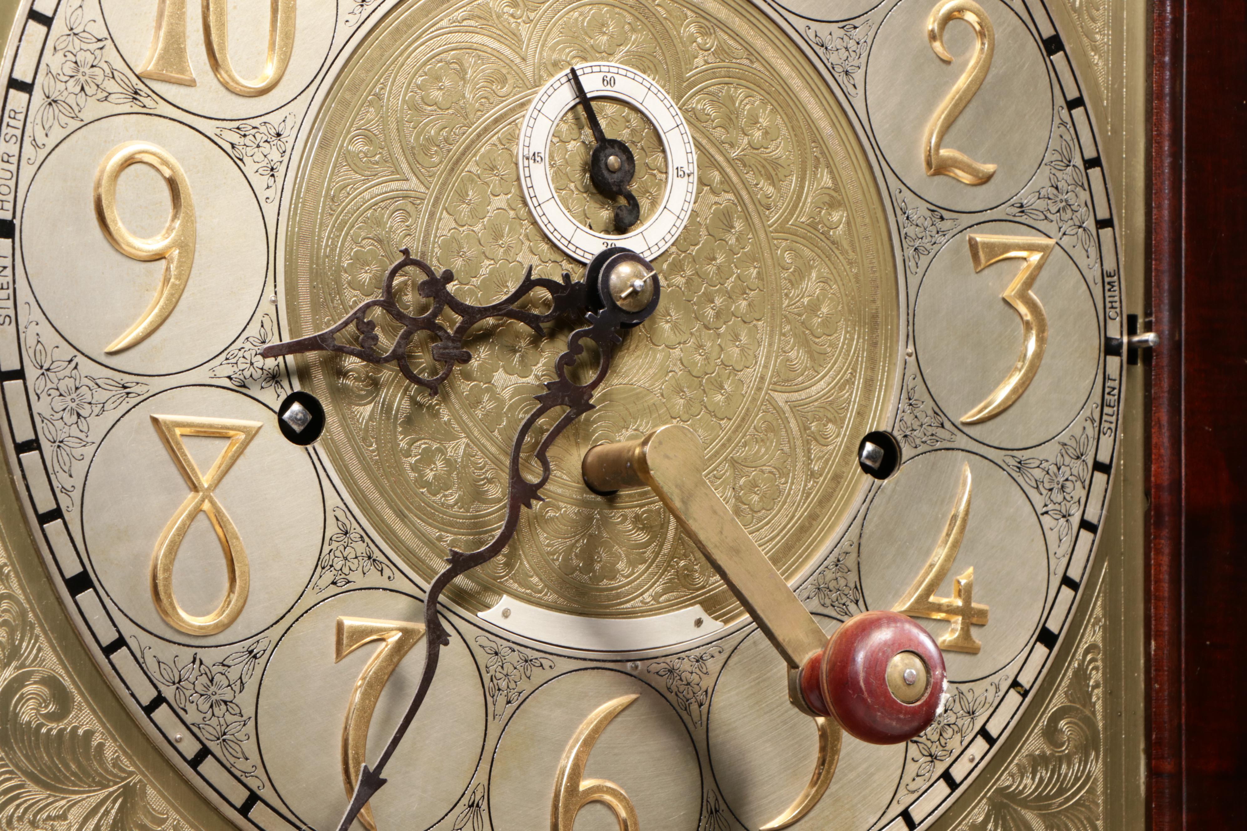 Colonial Mfg. Co. Mahogany Five-Tube Tall Case Clock, Early 20th ...