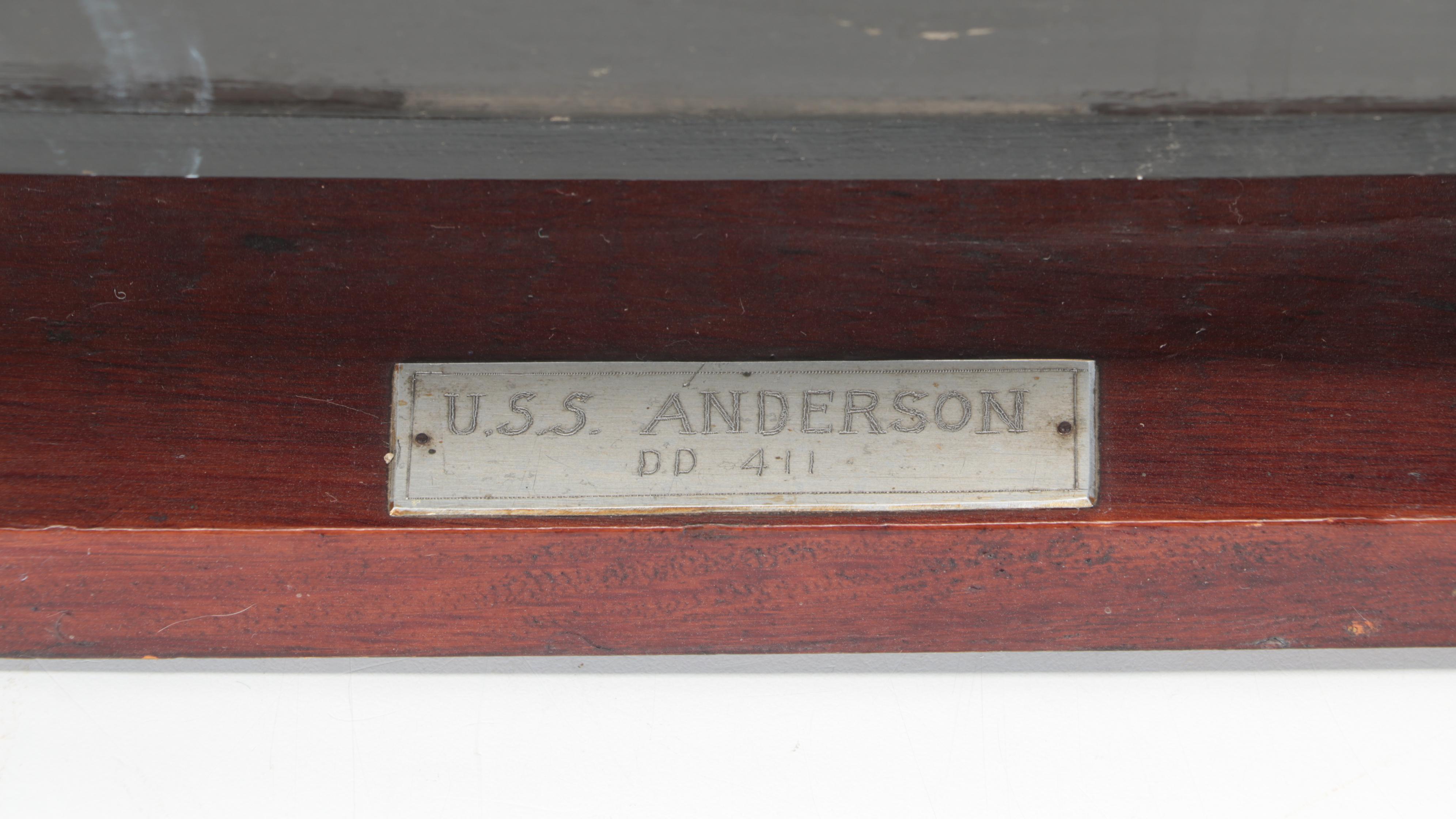 Hand-Crafted U.S. Navy USS Anderson (DD-411) Destroyer Model Ship | EBTH