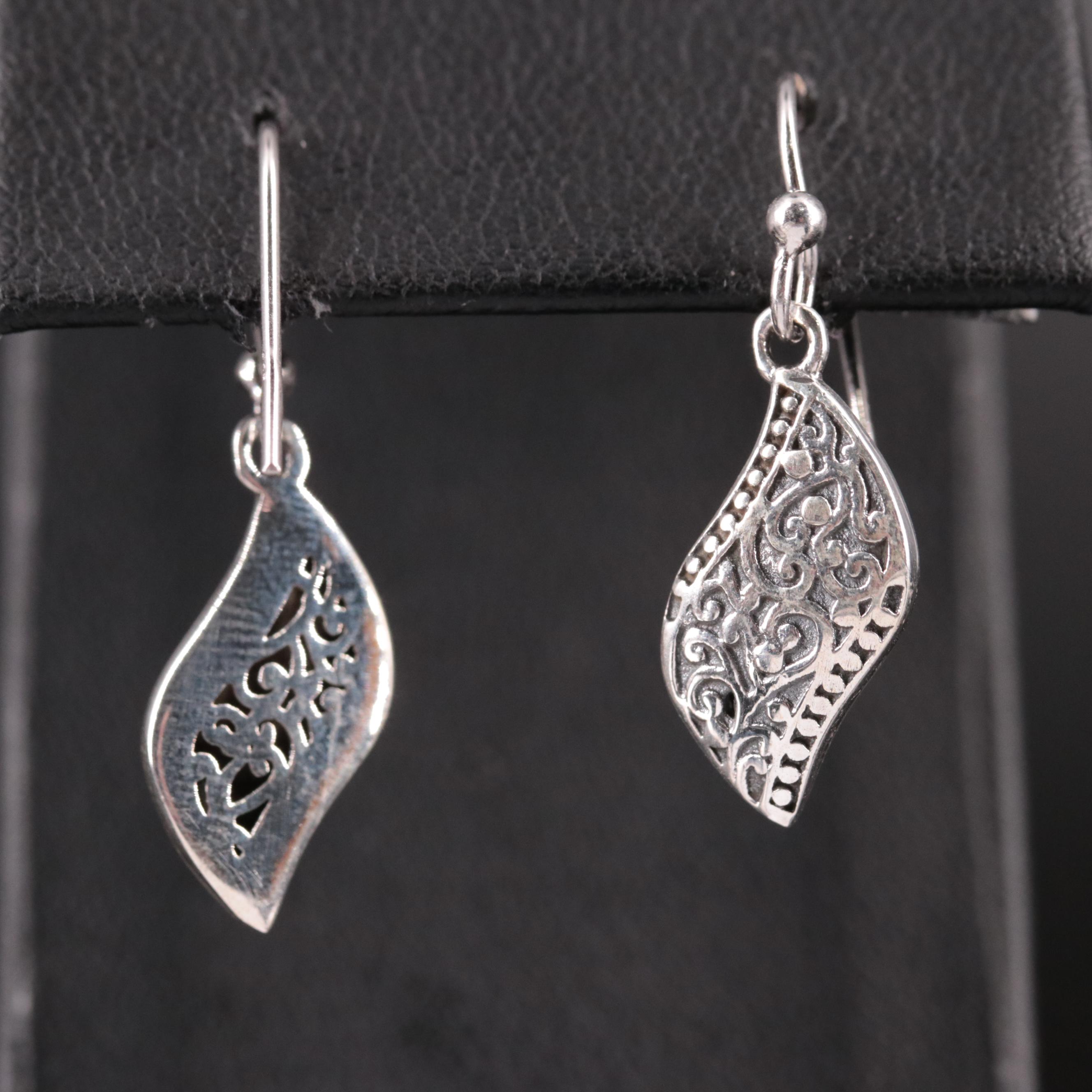 Sterling Scrollwork Drop Earrings | EBTH