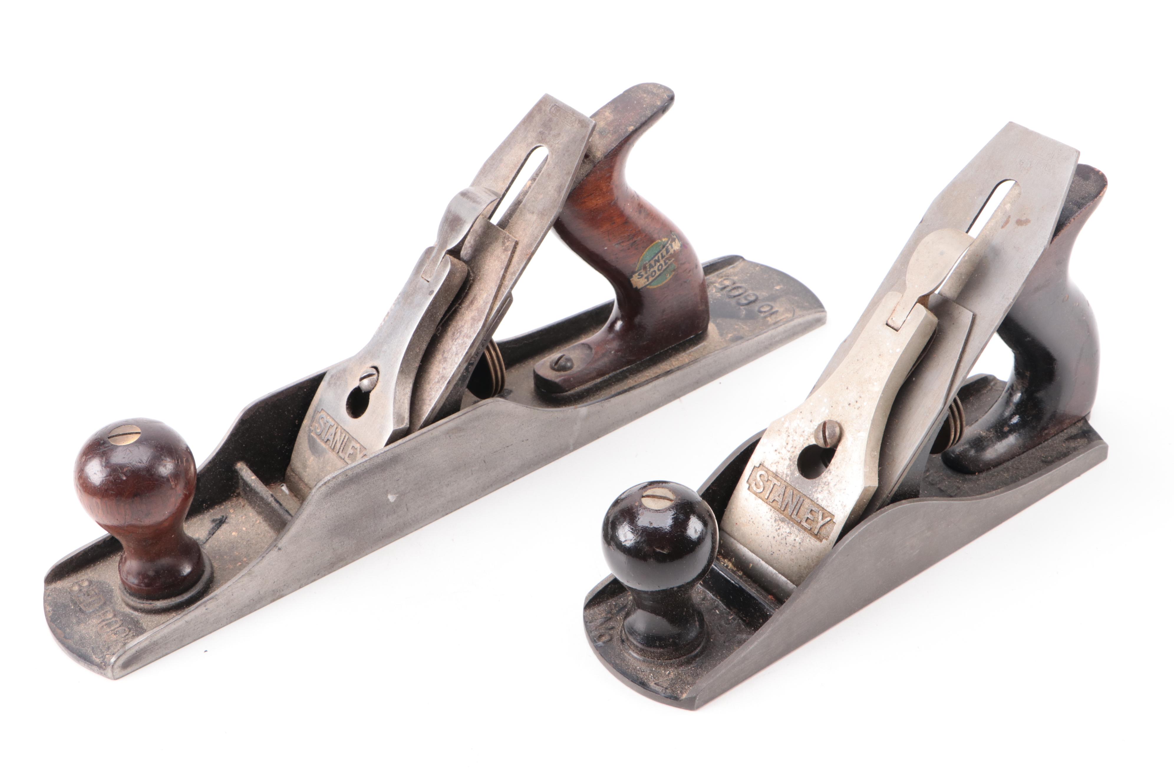 Stanley Planes with Brass and Mahogany Level and Hammer | EBTH