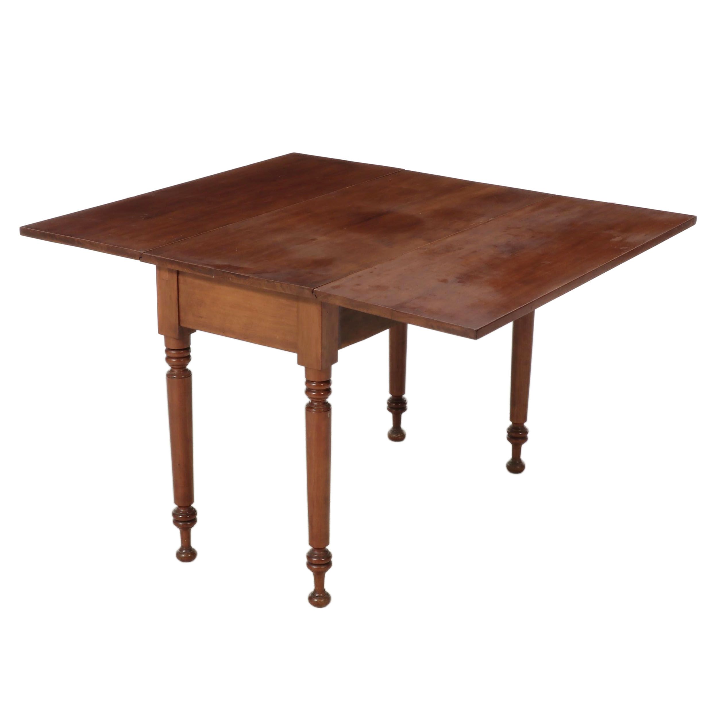 American Primitive Cherrywood Drop-Leaf Table | EBTH