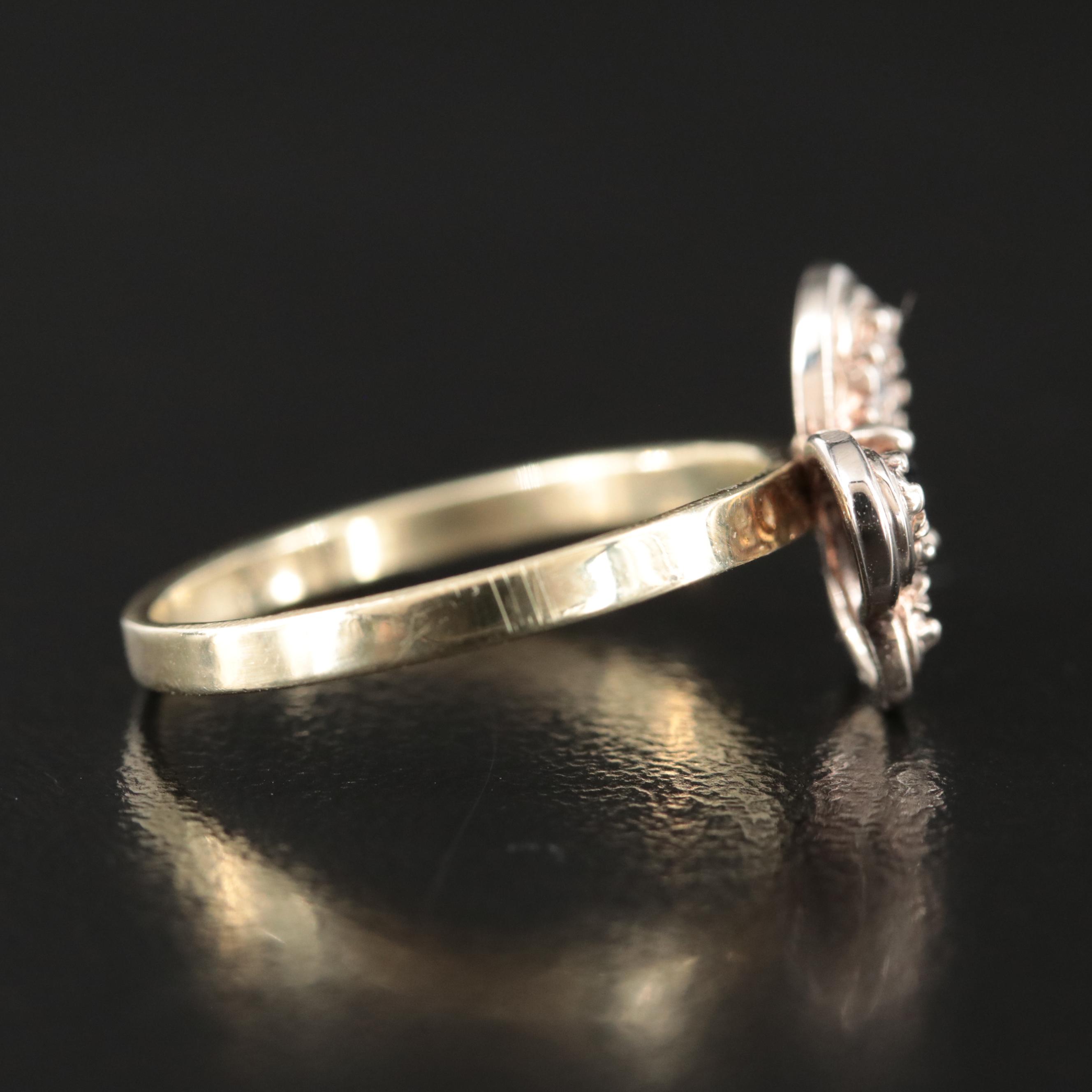 10K and 14K Sapphire and Diamond Butterfly Ring | EBTH