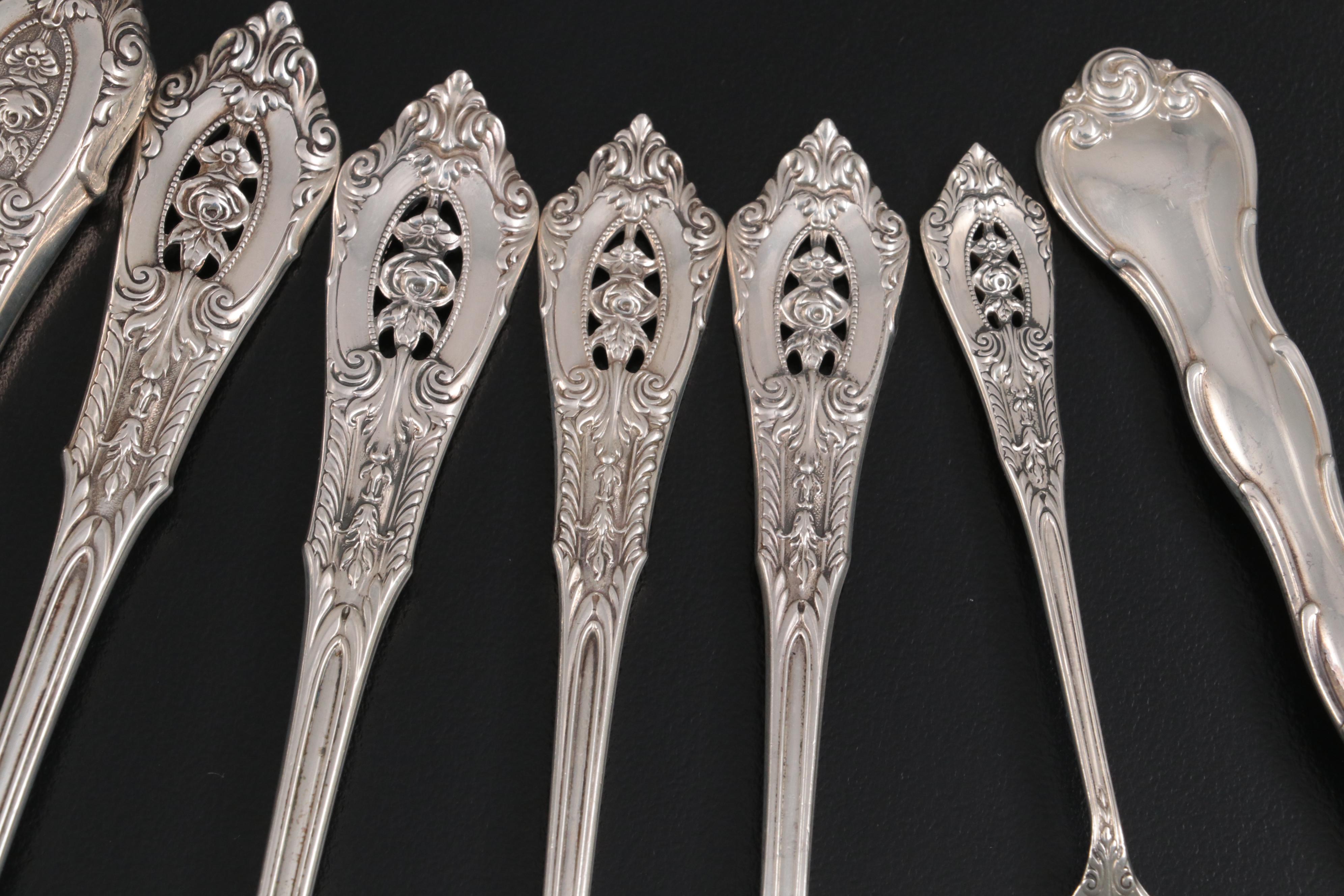 Wallace "Rose Point" Sterling Silver Flatware and Serving Utensils ...