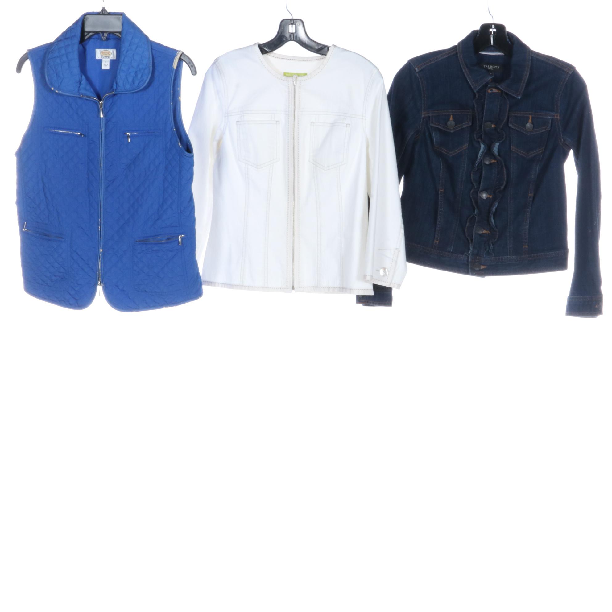 Talbots Quilted Vests and Denim Jacket with Singrid Olsen Jacket | EBTH