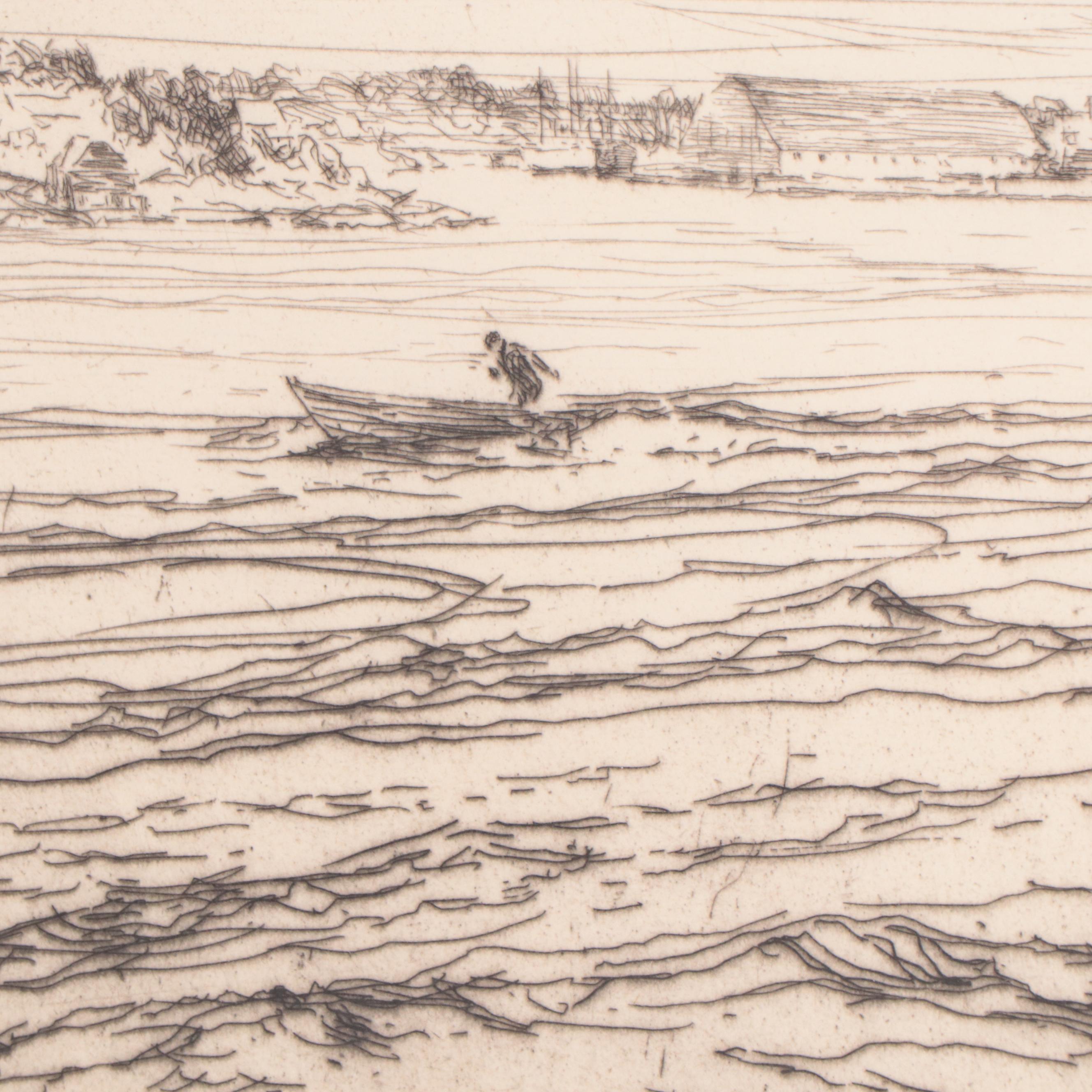 Charles Herbert Woodbury Etching of a Seascape, Circa 1920 | EBTH