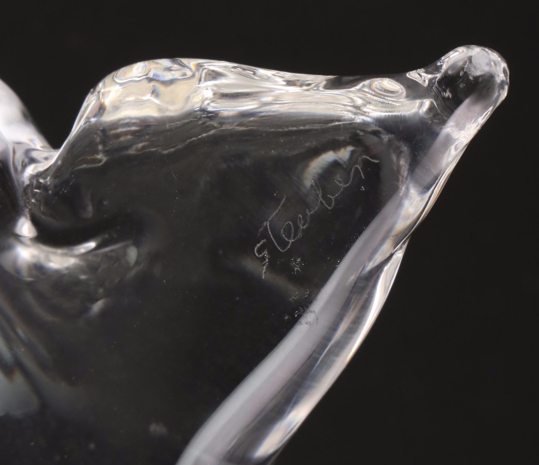 Steuben Glass and Waterford Crystal Dolphin Figurines | EBTH