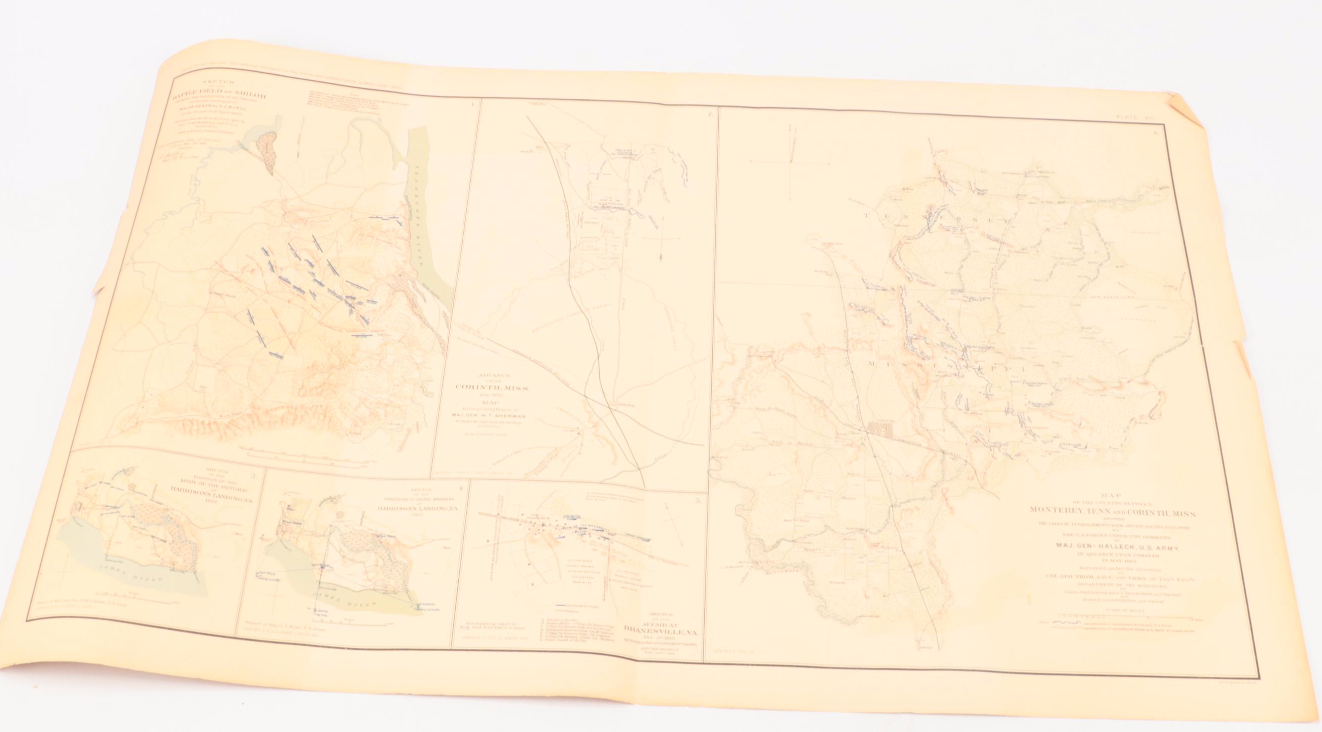 "Civil War Atlas" with Reproduction Lithographic Maps | EBTH