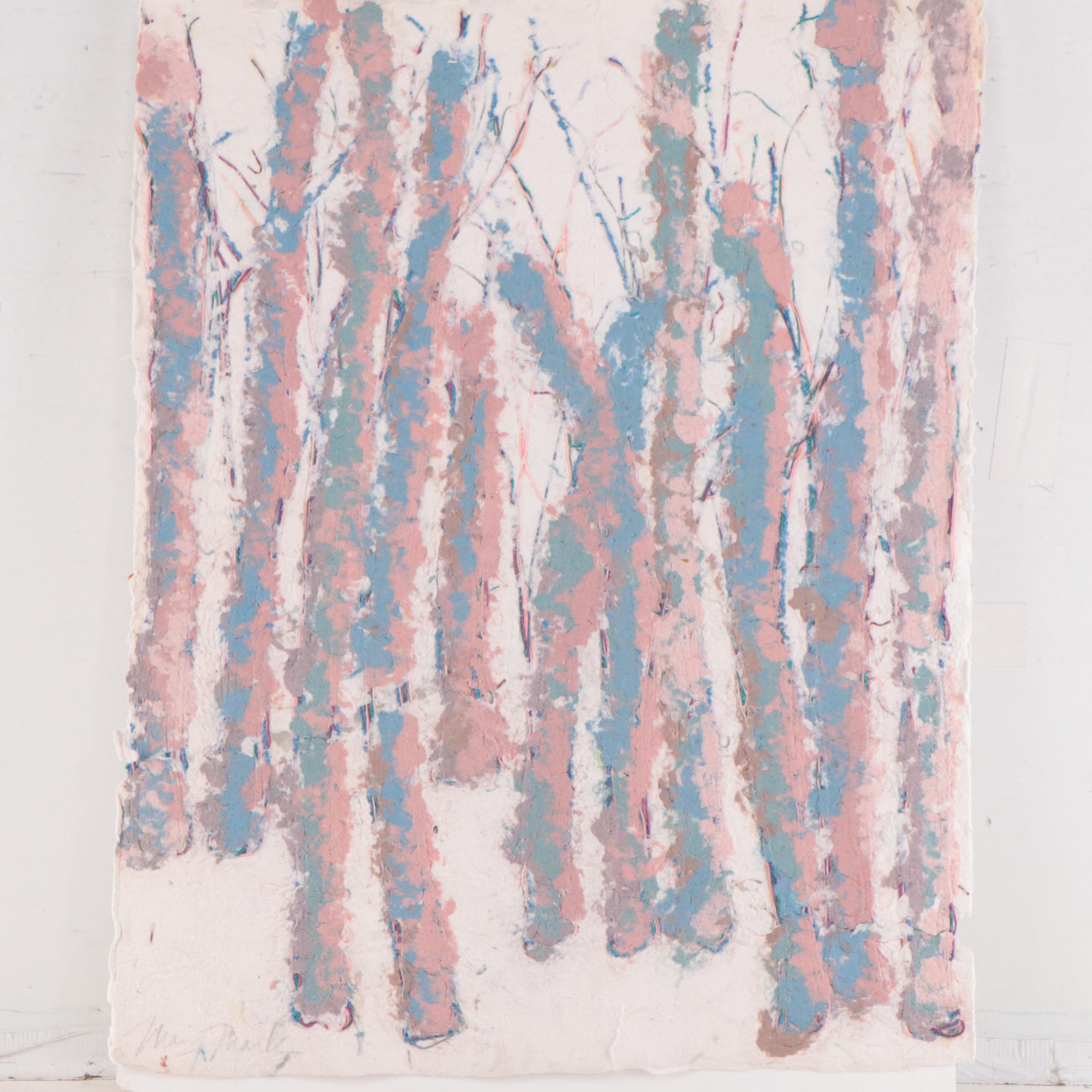 Mary Mark Abstract Handmade Paper Construction | EBTH