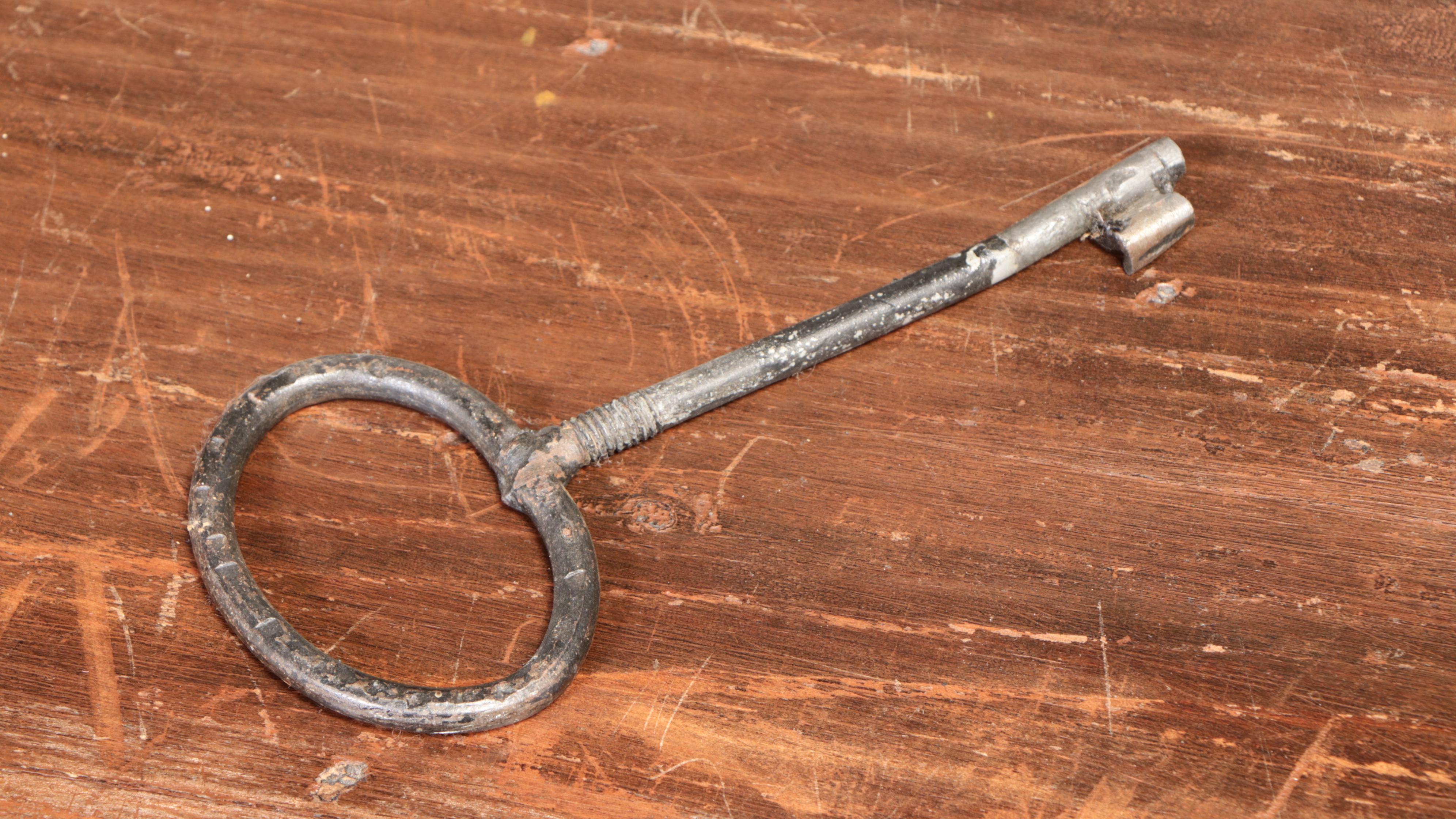 Spanish Colonial Style Chest with Front Bar Lock and Wrought Iron ...