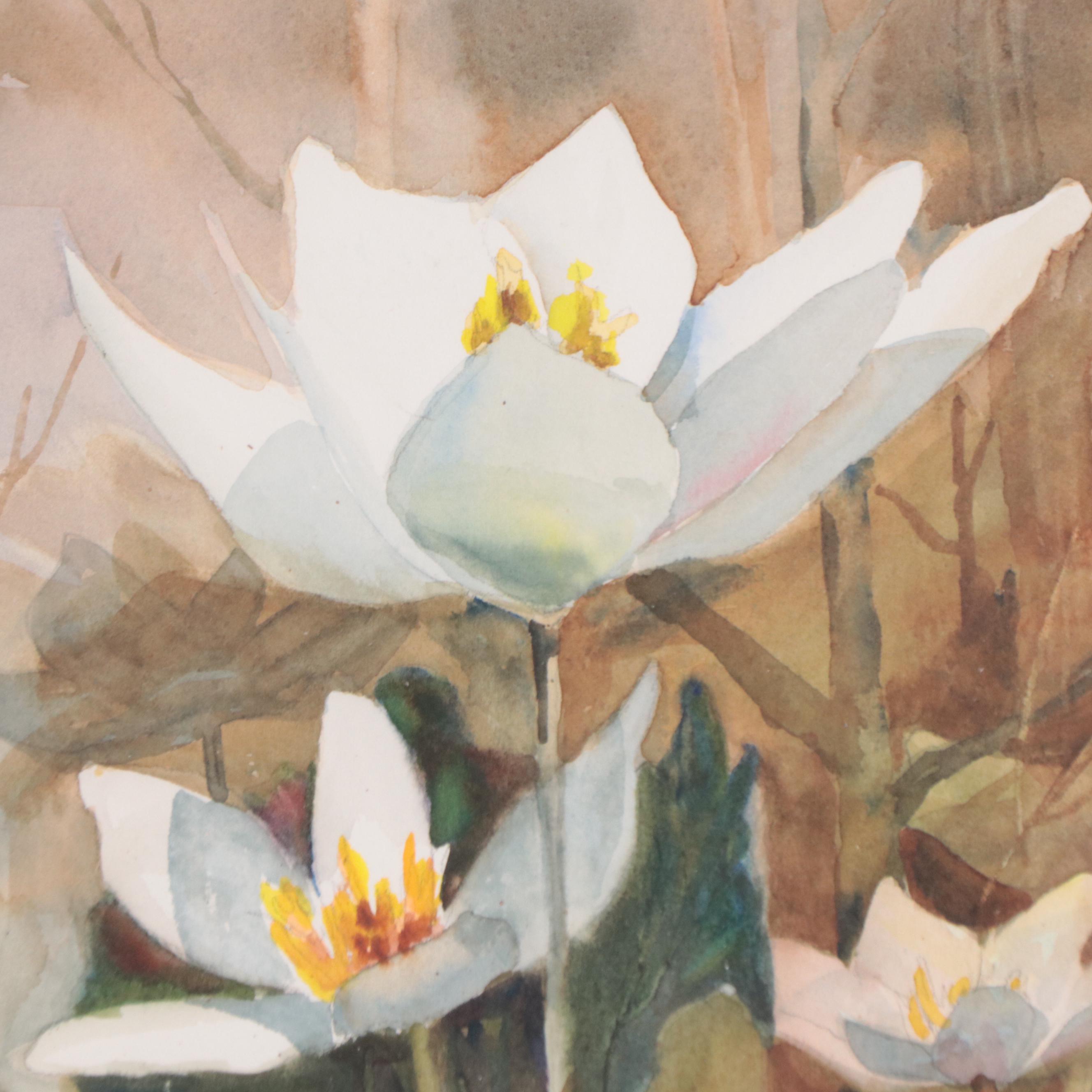 Barbara Pryor Watercolor Painting of Flowers | EBTH