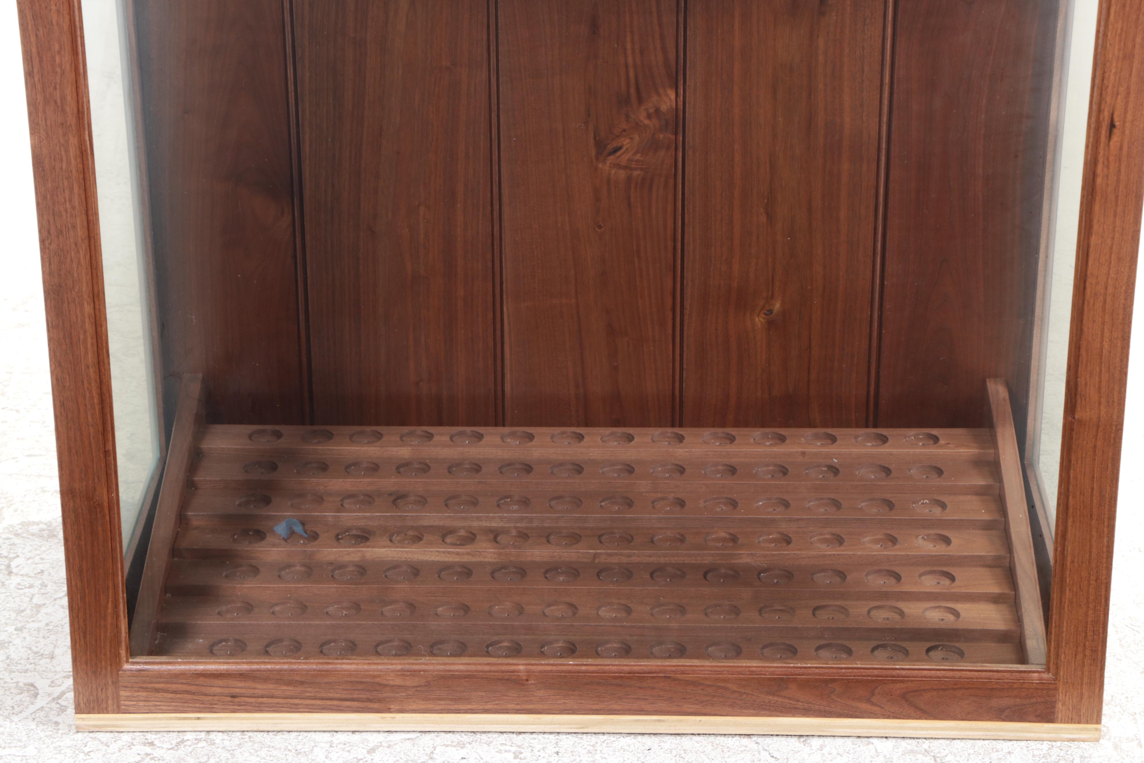 Custom-Made Walnut and Glass Golf Club Display Case | EBTH