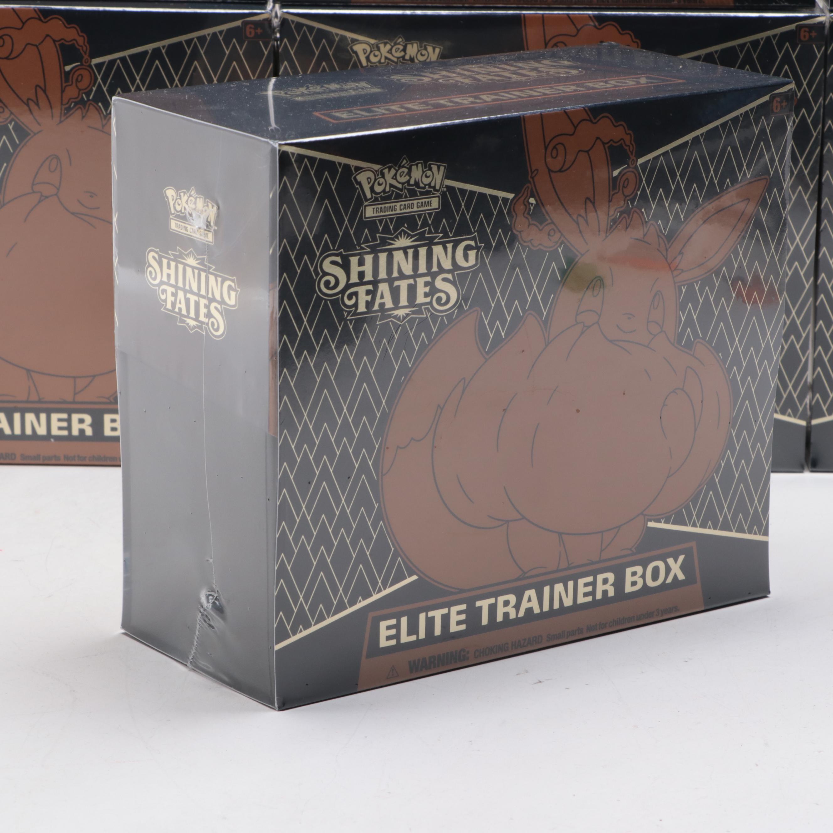 2021 Pokemon Shining Fates Elite Trainer Card Bundle Boxes, Over 1000 ...