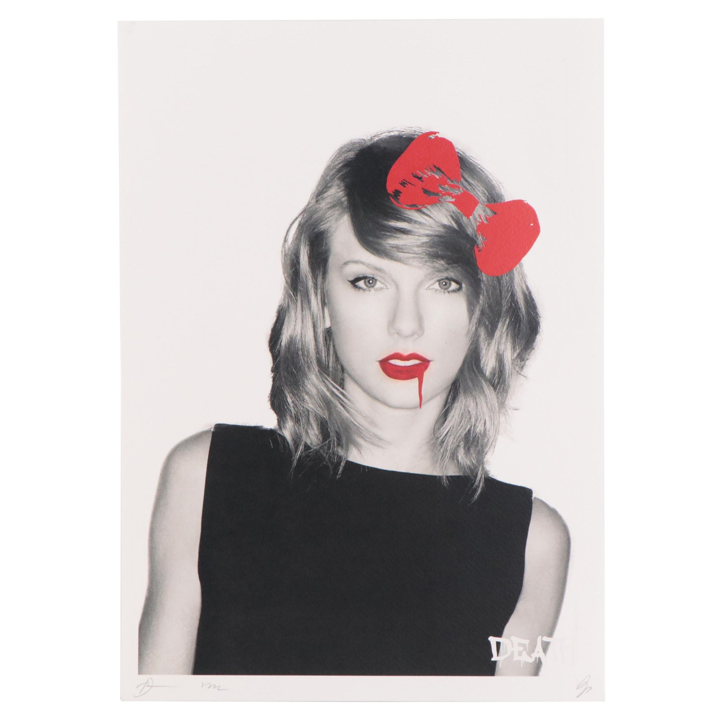 Death NYC Pop Art Graphic Print of Taylor Swift and Hello Kitty | EBTH