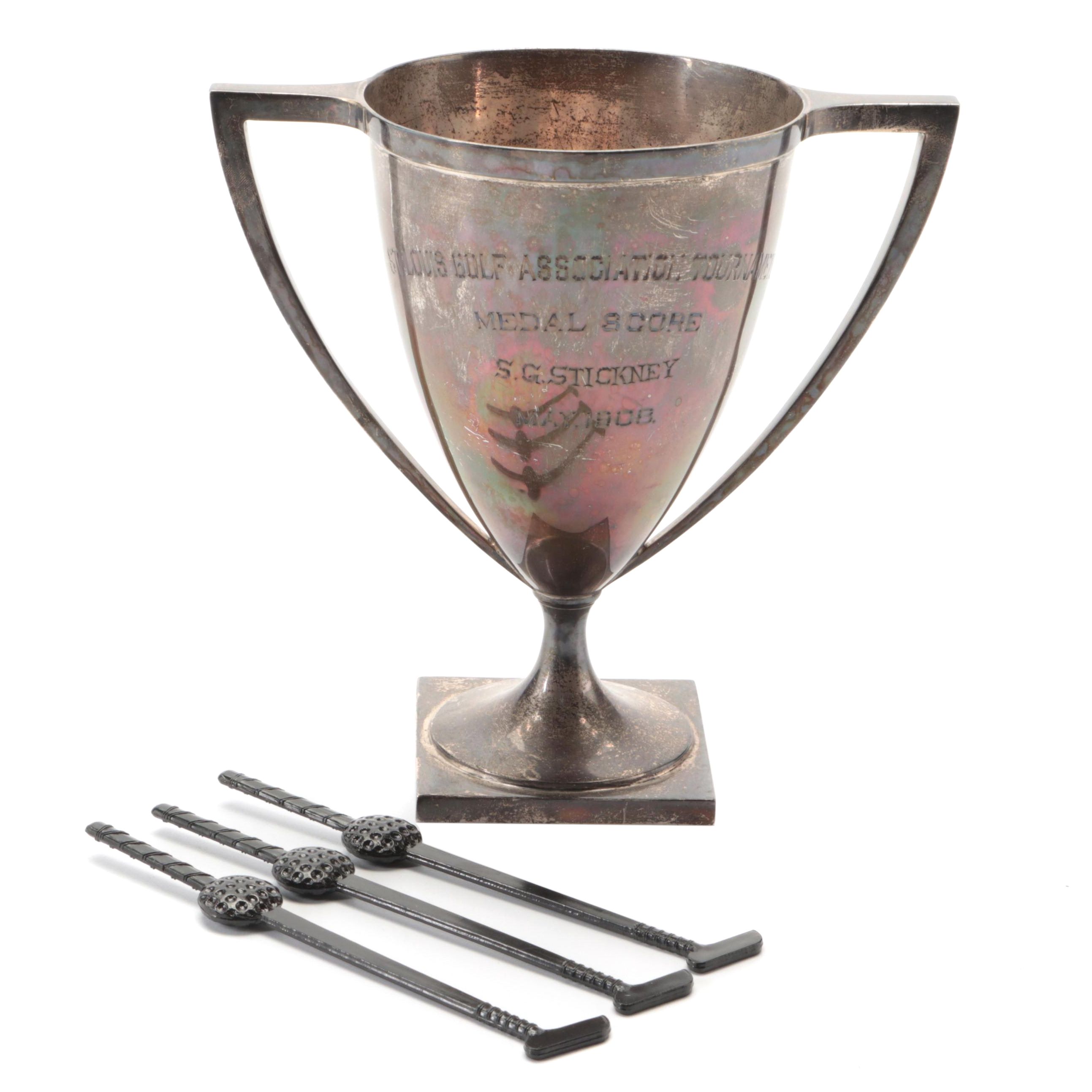 1908 St. Louis Golf Association Tournament Silver Plate Trophy | EBTH