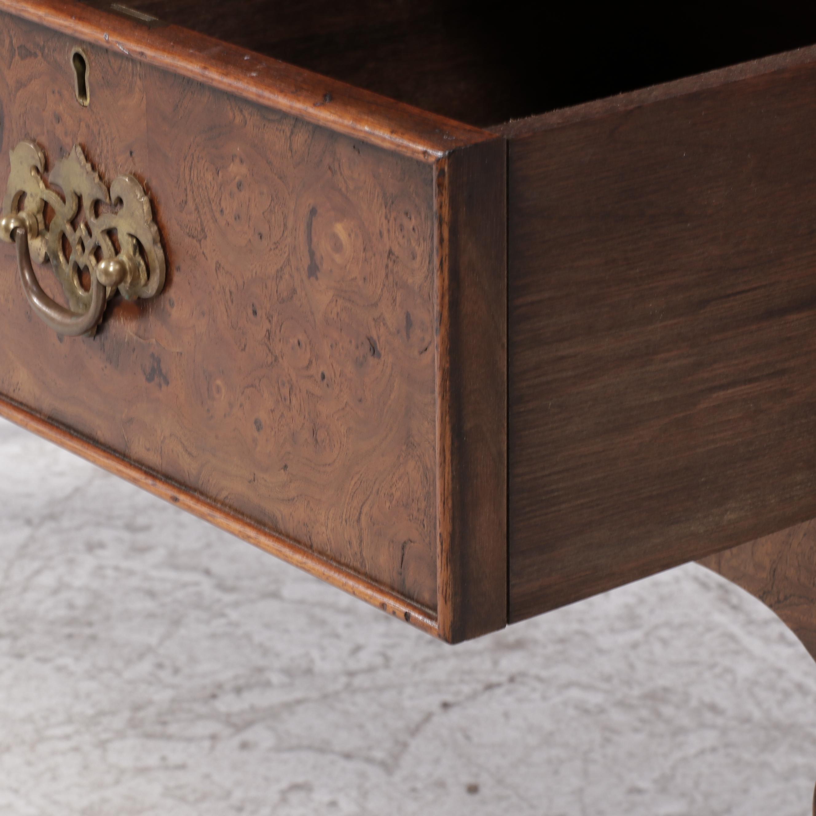 English Queen Anne Style Burled Maple Welsh Cabinet, 20th Century | EBTH