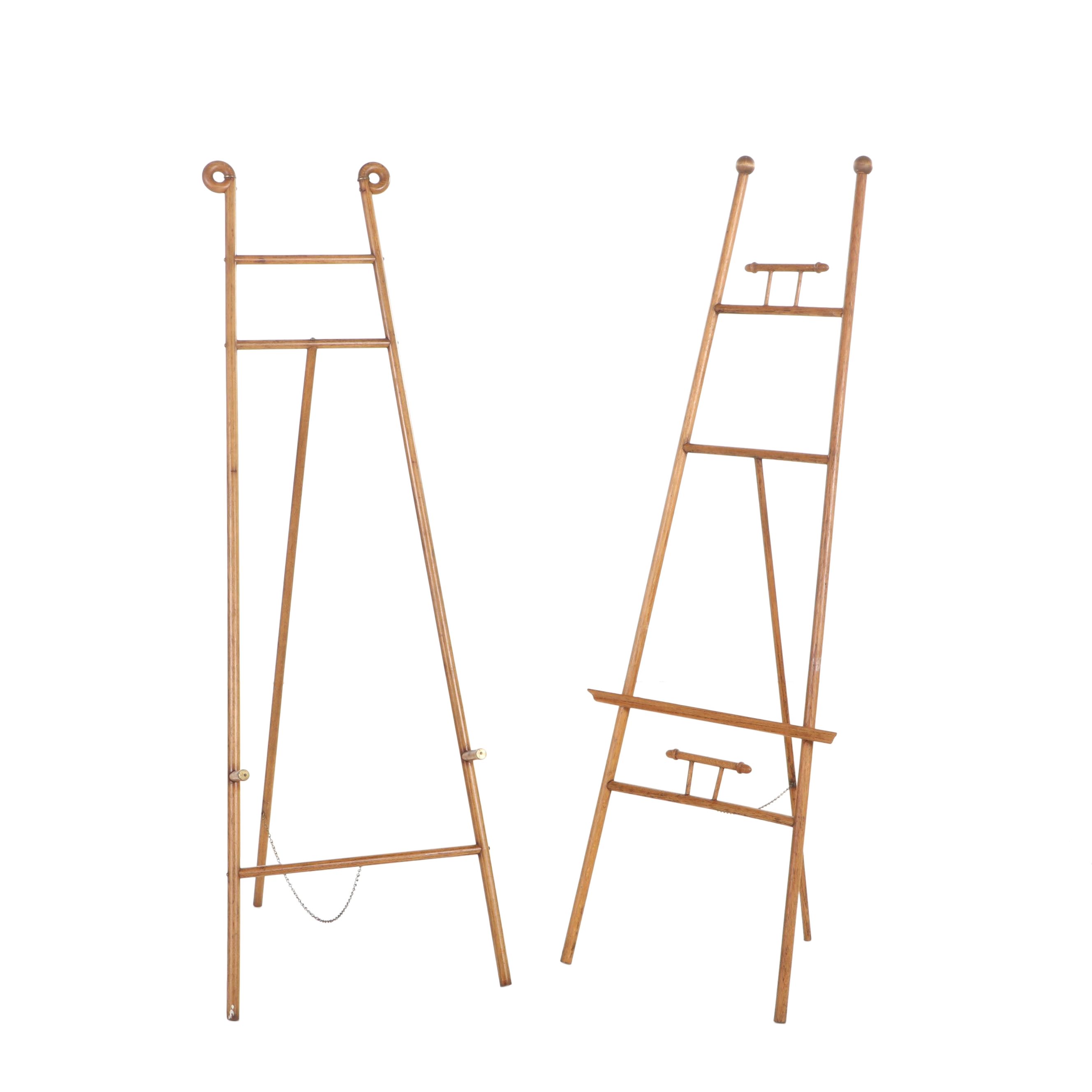 Aesthetic Movement Carved Oak Stick and Ball Folding Wooden Display ...