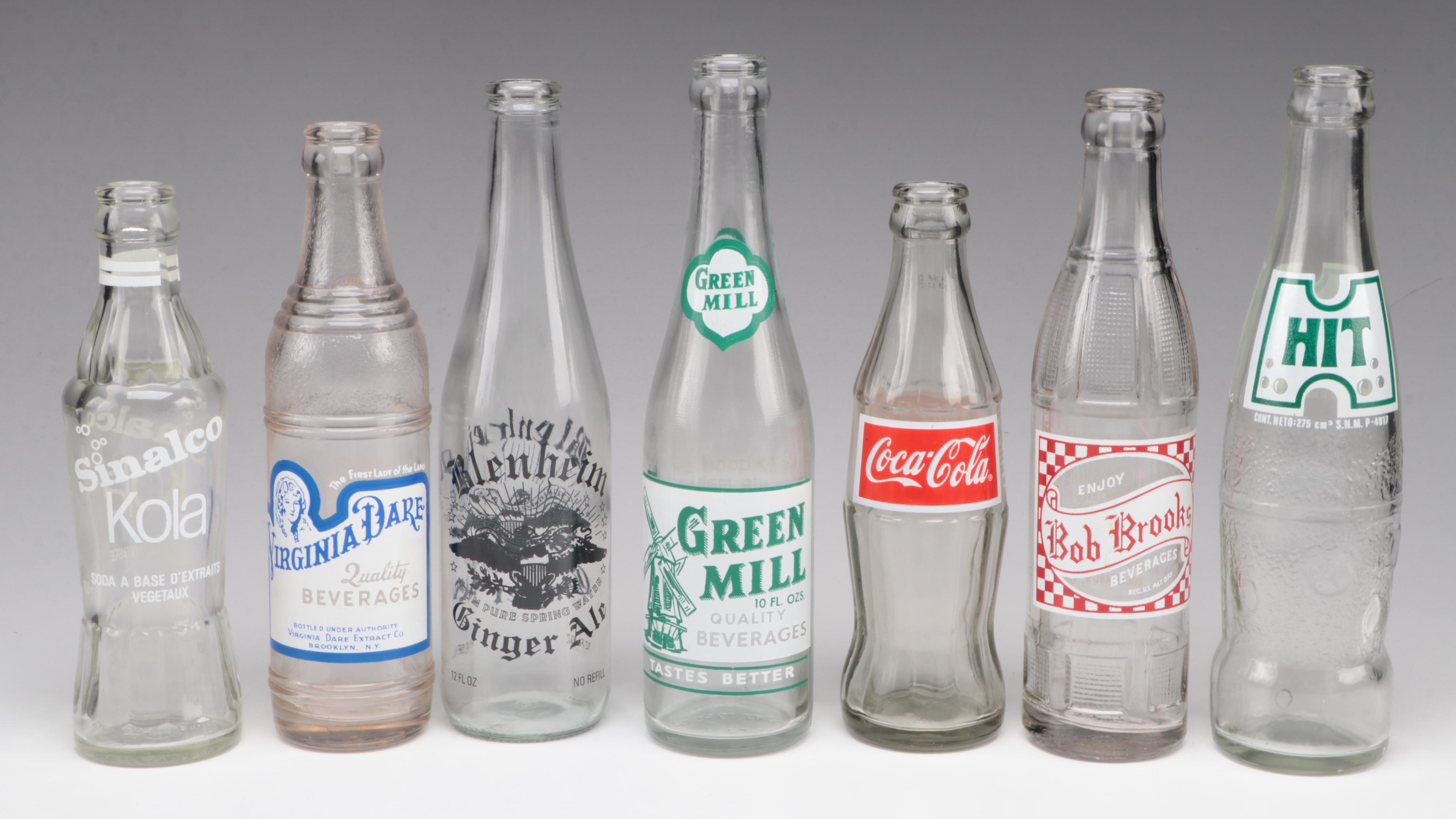 Coca-Cola, Dr. Nut and Other Soft Drink and Ginger Ale Bottles, Vintage ...