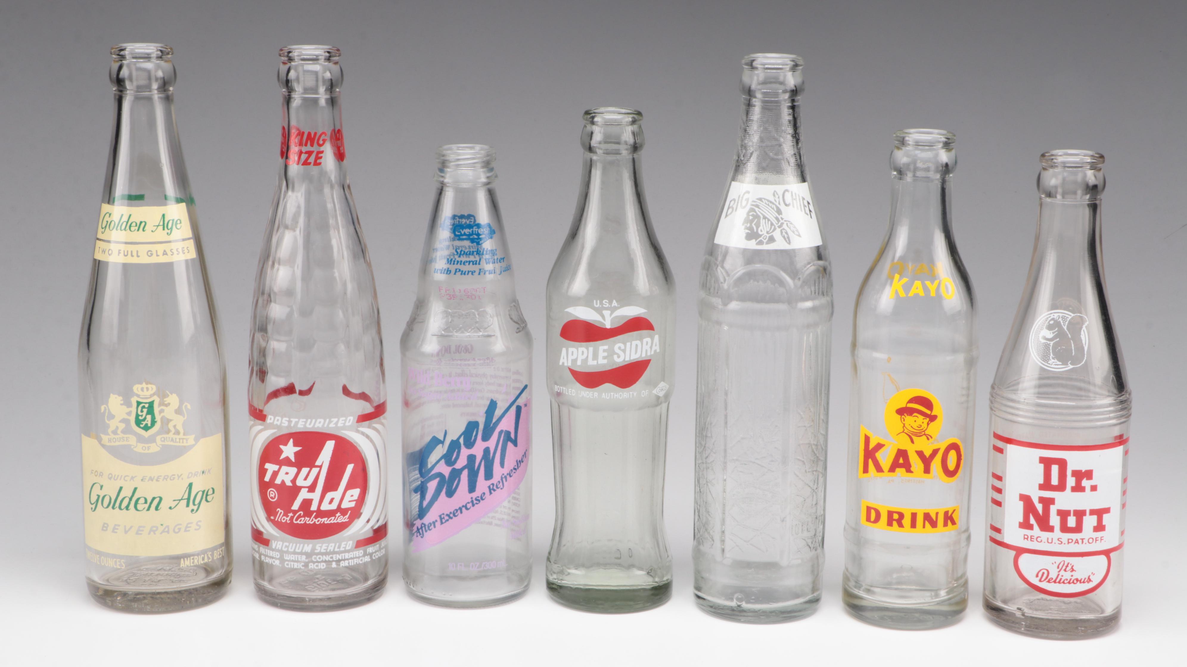 Coca-Cola, Dr. Nut and Other Soft Drink and Ginger Ale Bottles, Vintage ...