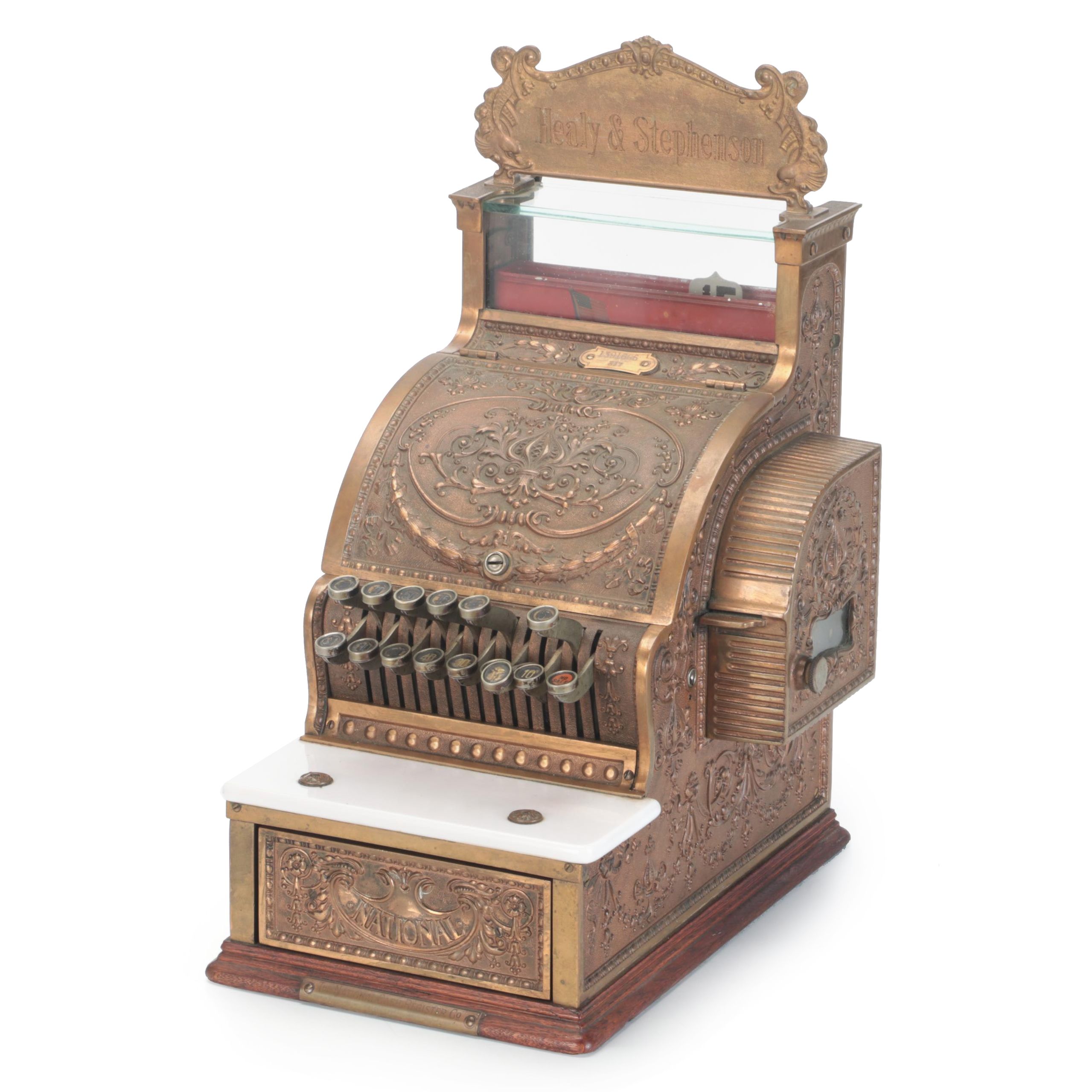 National Cash Register Co. Model 317 Brass and Marble Cash Register ...