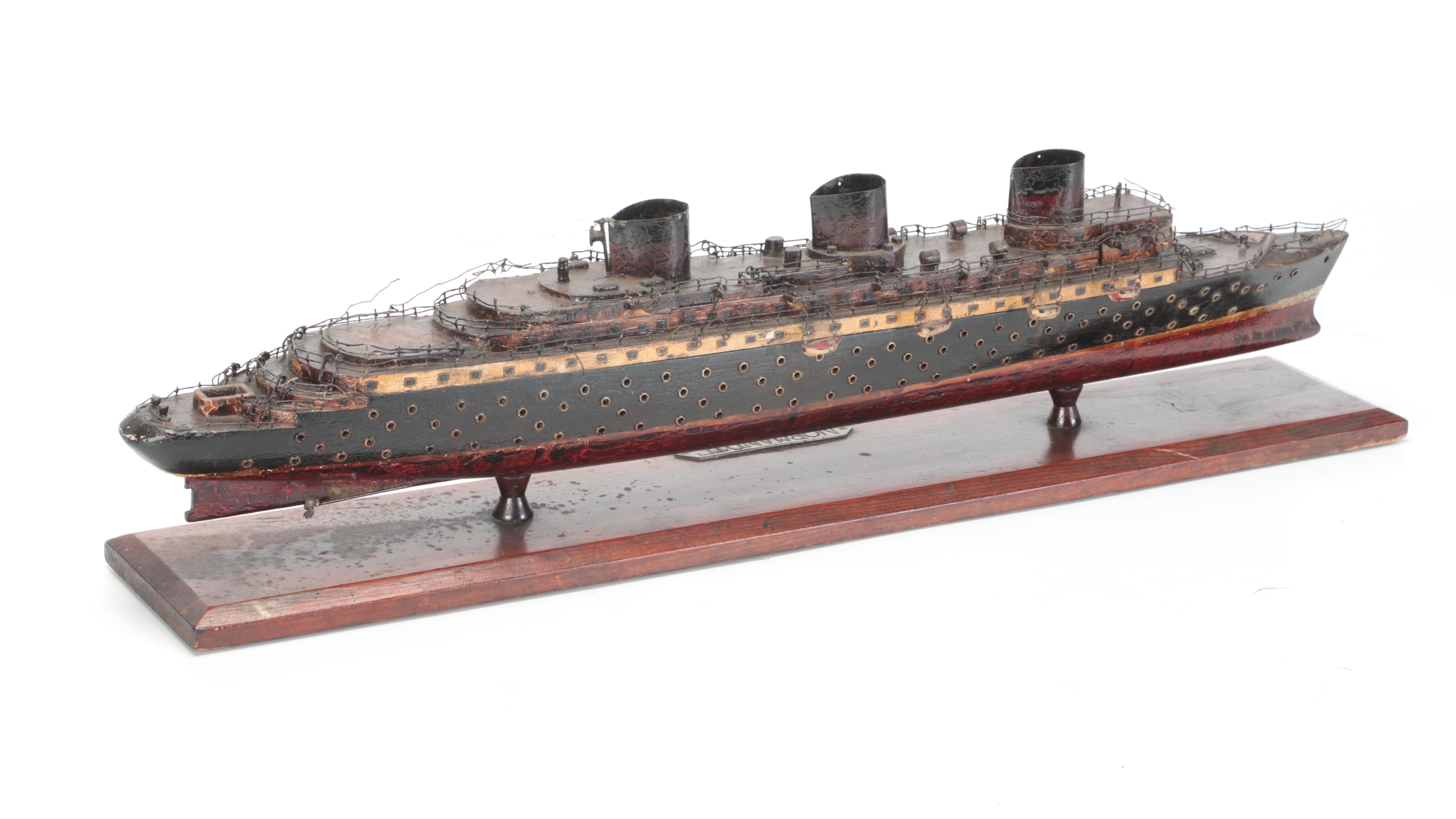 SS Normandie Wooden Model Ship | EBTH