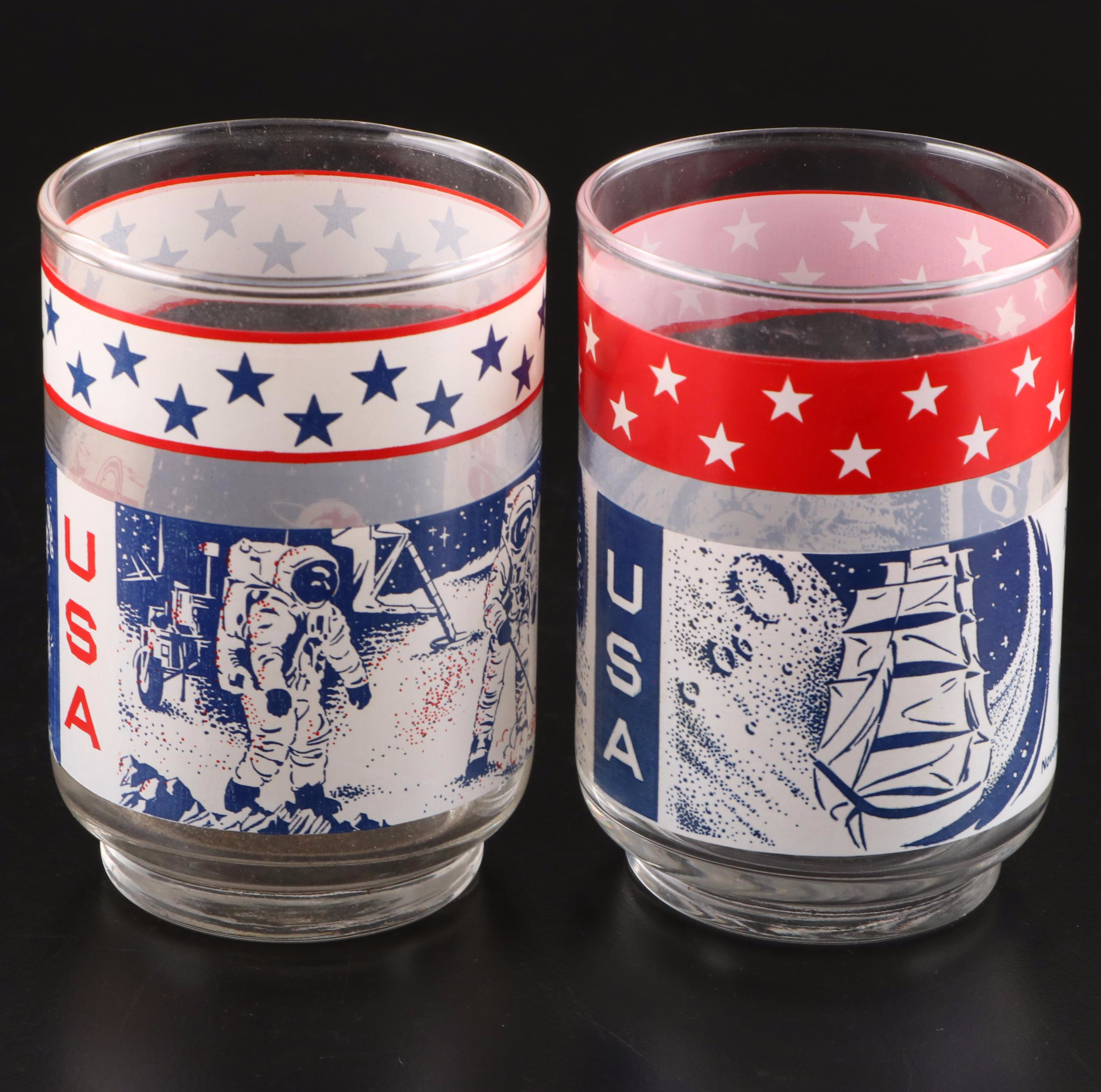 Libbey Glass Co. Moonshot Apollo Mission NASA Glass Cups and Pitcher ...