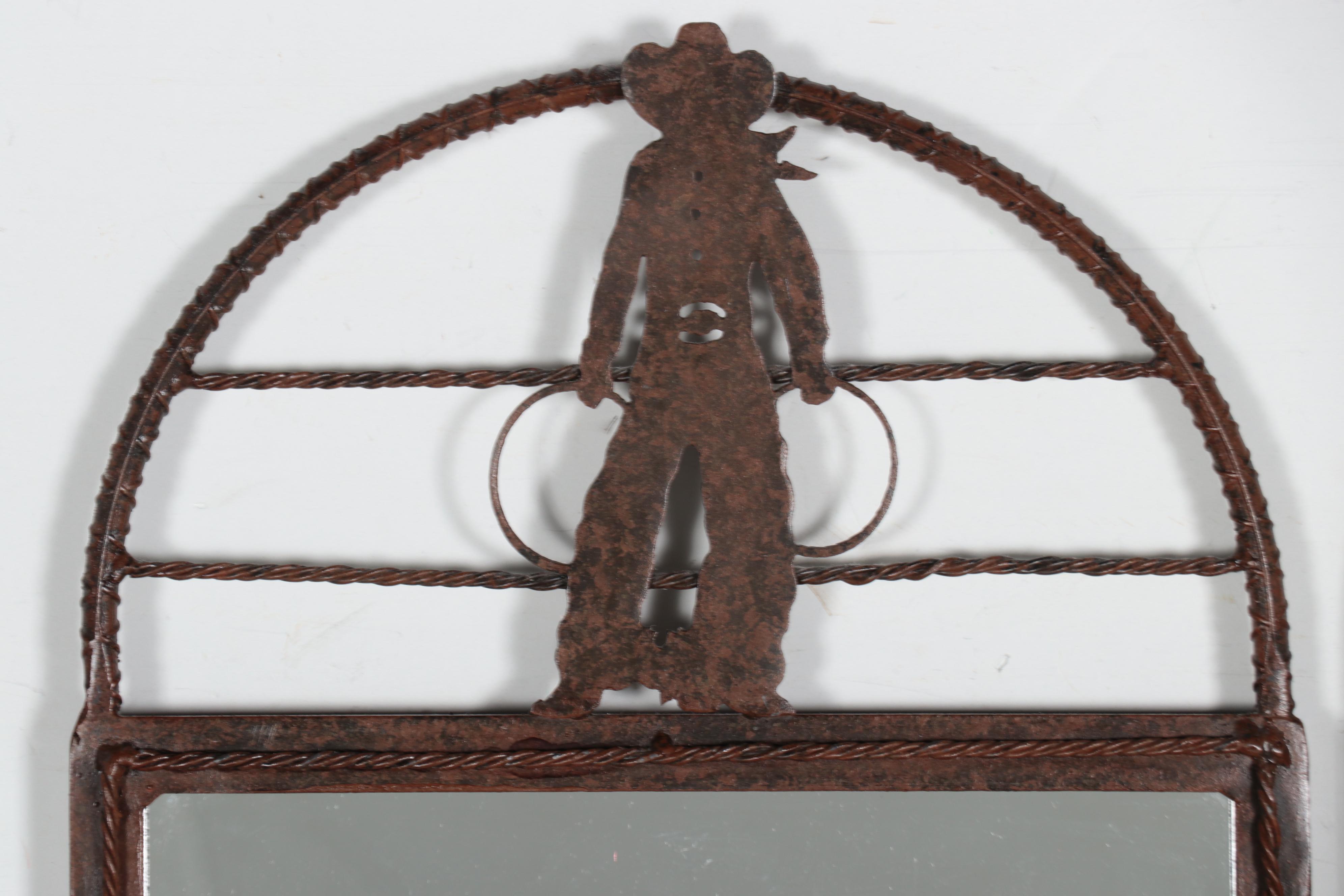 Cowboy Motif Rustic Welded Metal Wall Mirrors | EBTH