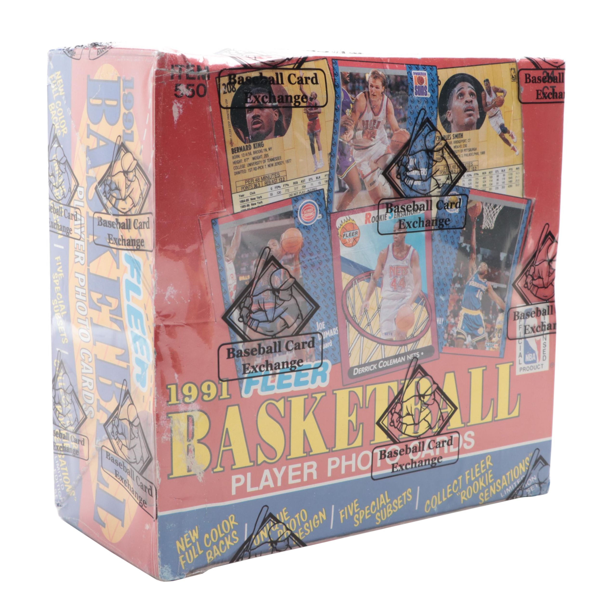 1991/92 Fleer Series 1 Basketball Cards BBCE Sealed Jumbo Box | EBTH