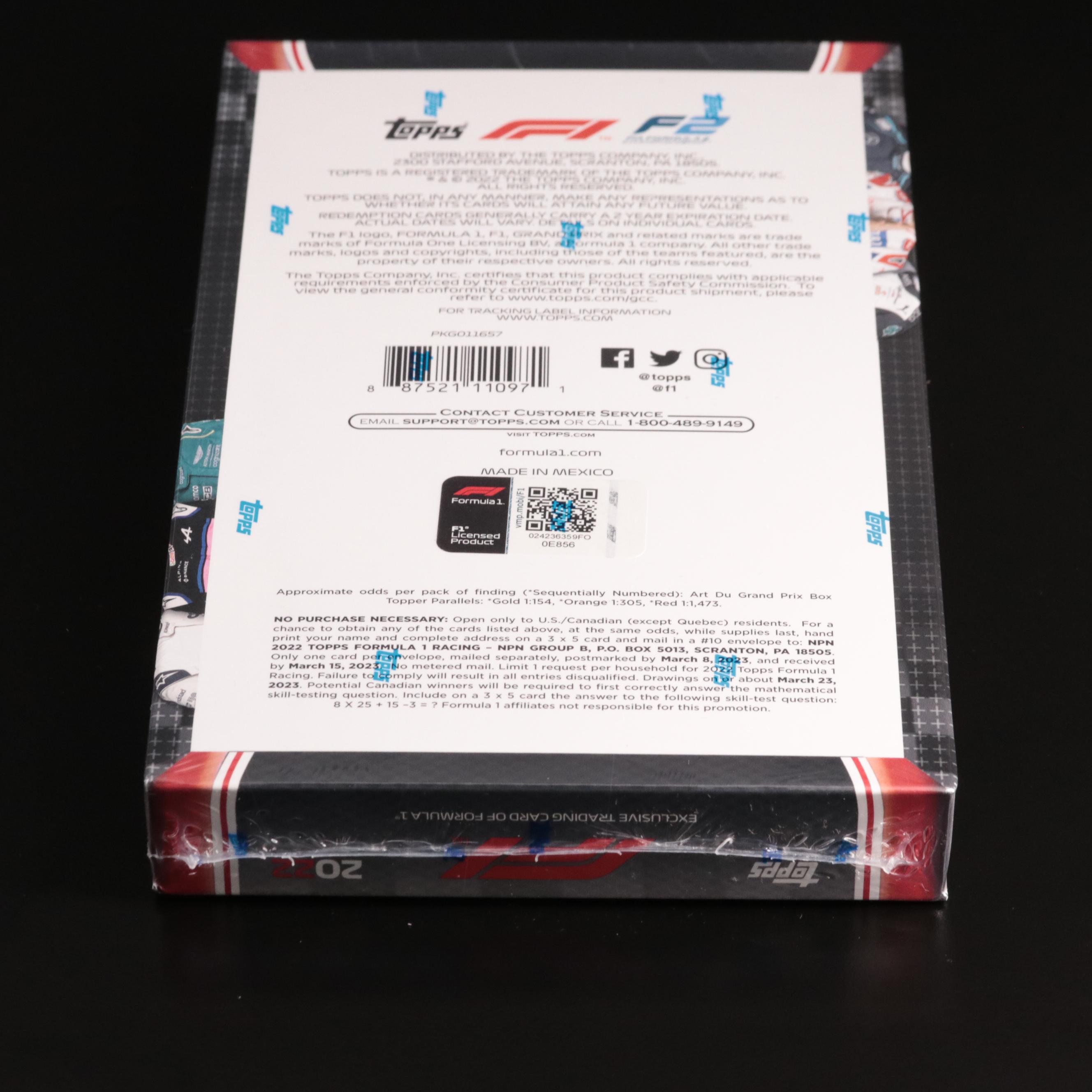 2022 Topps F1 Formula 1 Racing Hobby Box | EBTH