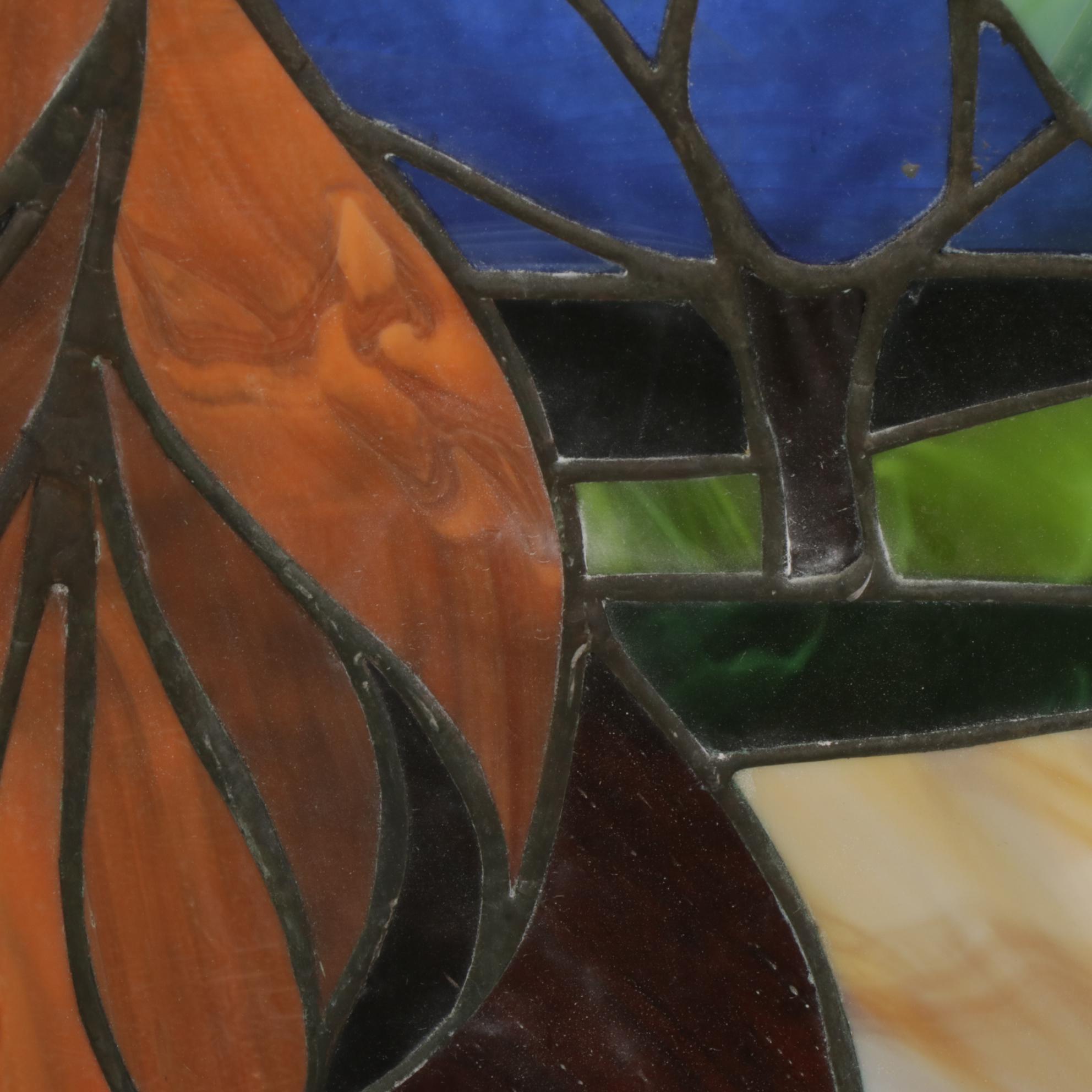 Slag Glass Red Setter Portrait Panel | EBTH