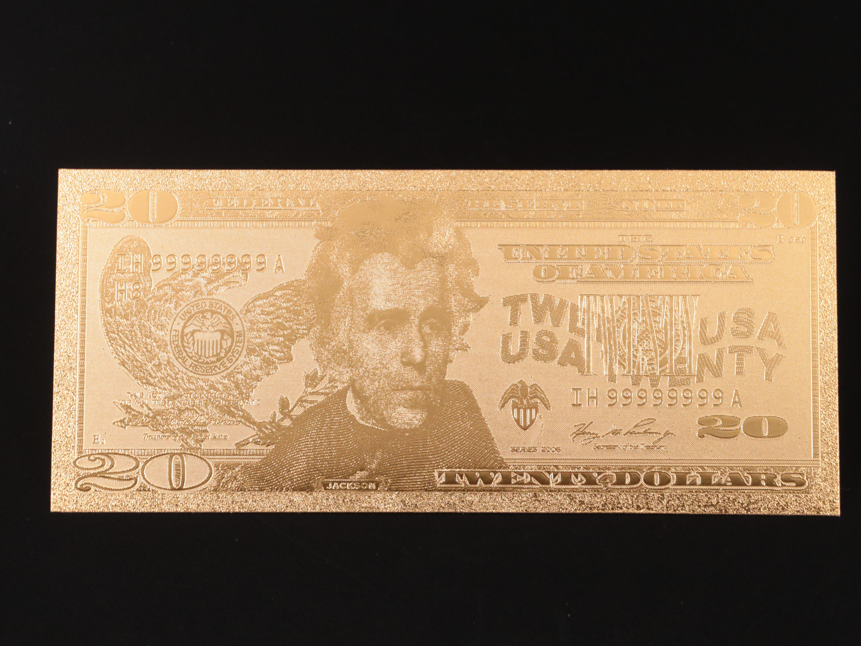 Collection of Seven 24k Gold Foil U.S. Currency Fantasy Notes | EBTH