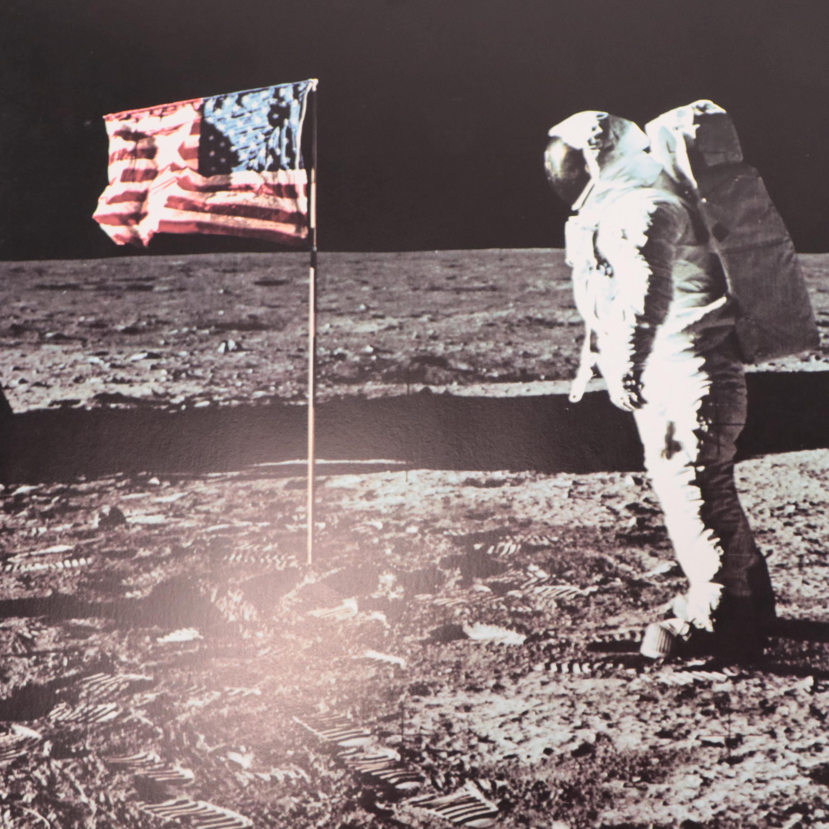 Offset Lithographs of Apollo 11 Images Including Group Portrait of ...